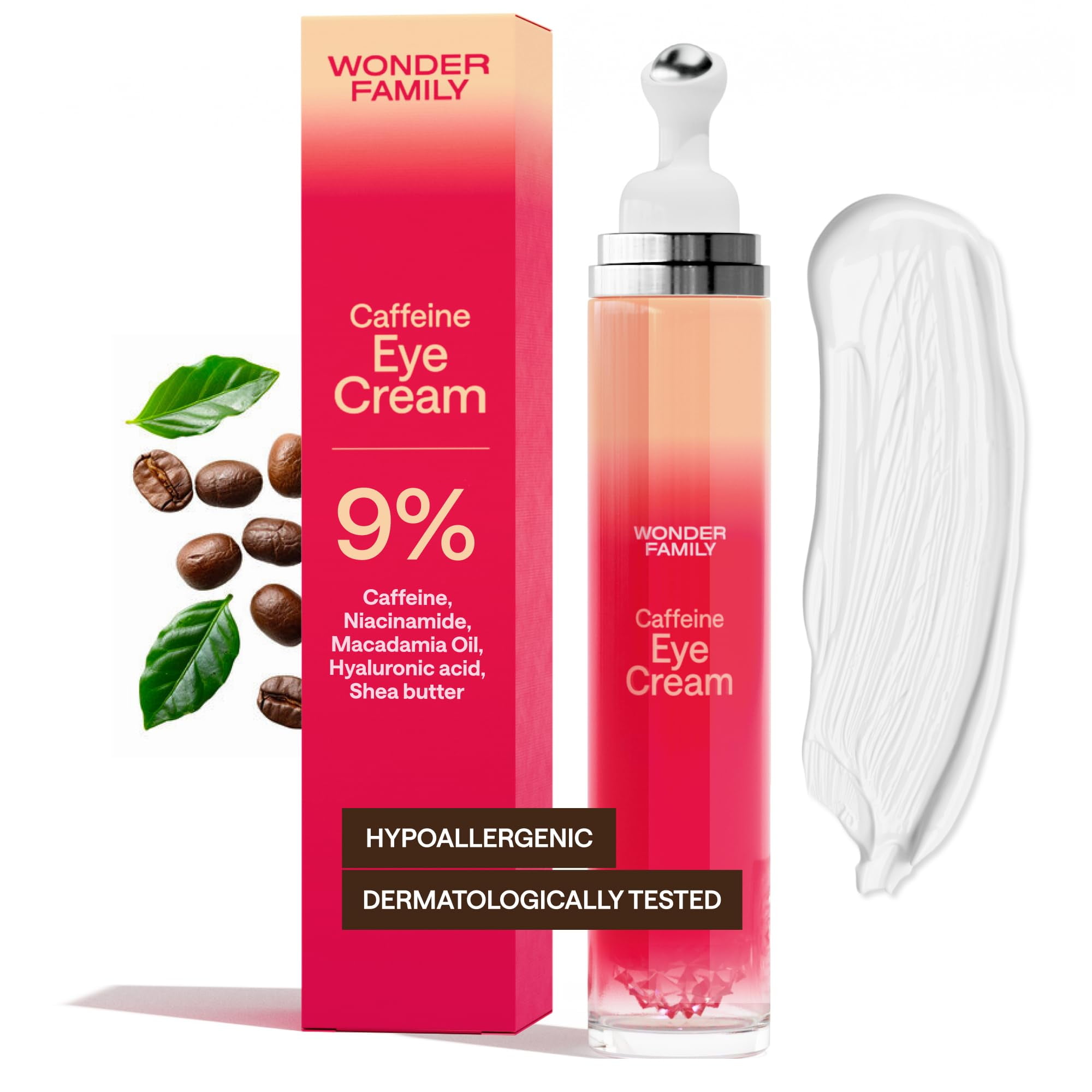 Caffeine Eye Cream for Puffiness BSL1 and Bags Eyes - Roller for Puffy ...