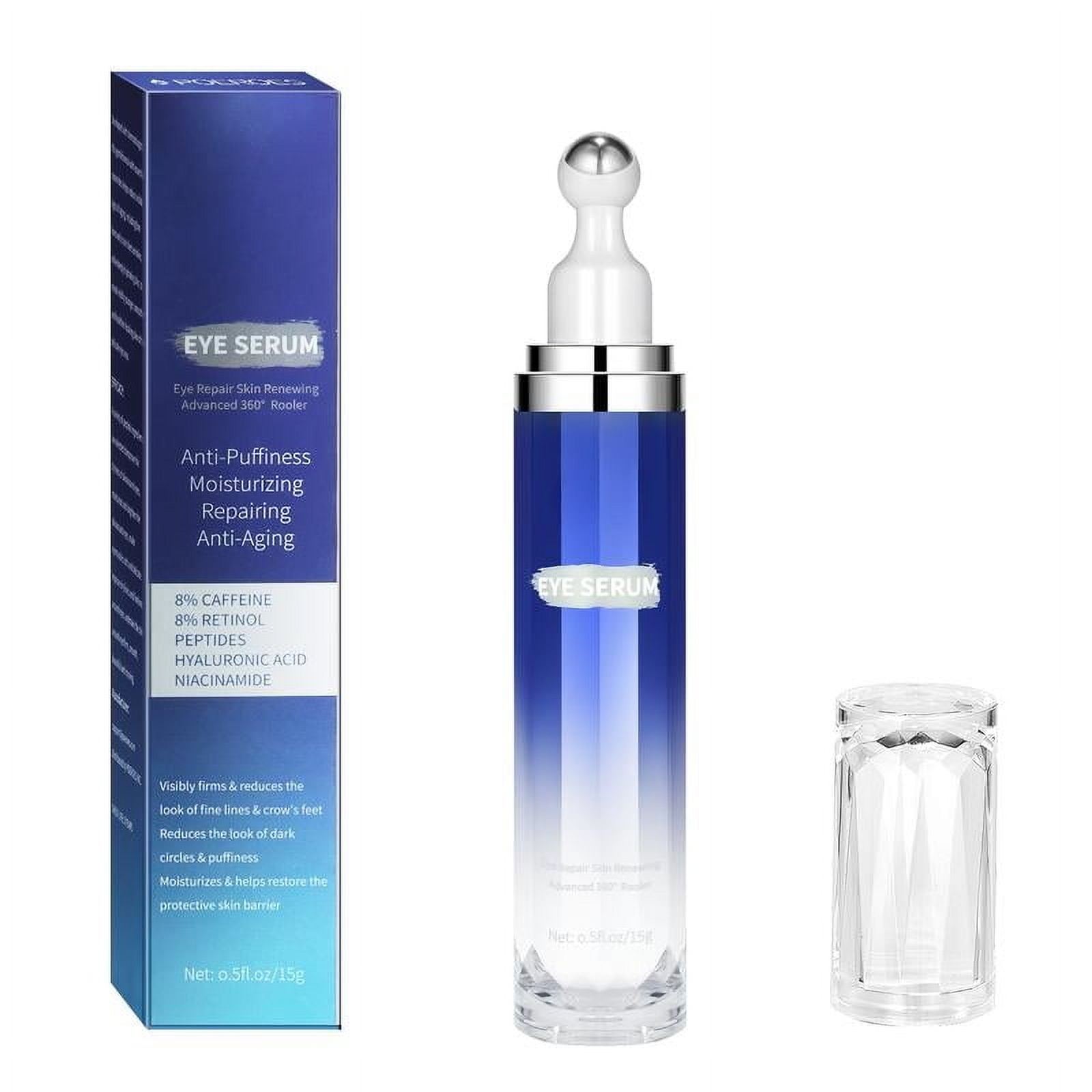 Caffeine Eye Serum and Eye Cream Roller Eliminates Dark Circles and ...