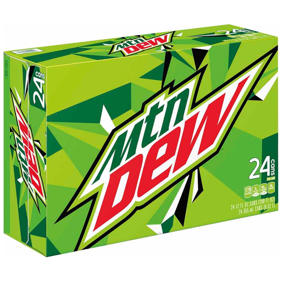 Mountain Dew Original Citrus Soda Pop, 24 Pack of 12 fl oz Cans ...