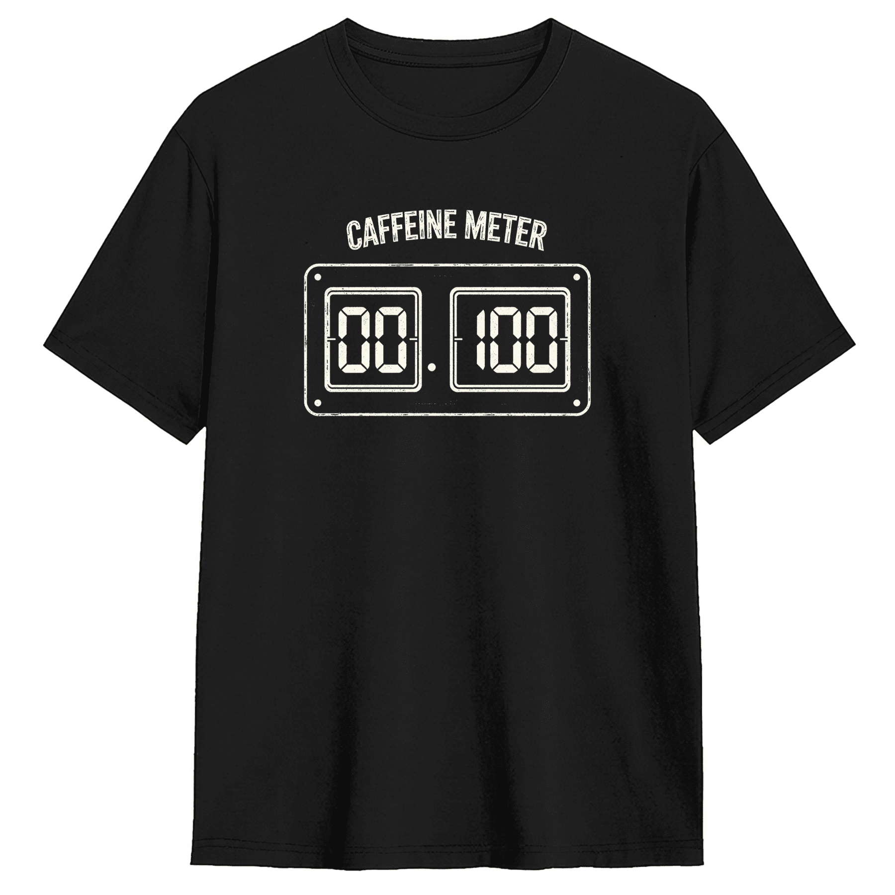 Caffeine Meter 00-100 Cool Graphic Tee For Women, Coffee Fan Humorous ...