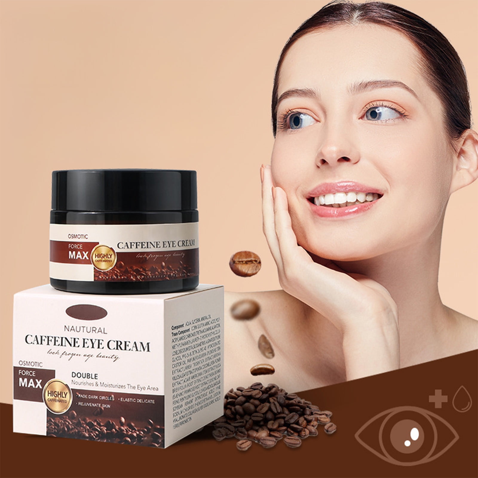 Caffeine Moisturizing Eye Cream Dark Circles Puffiness Treatment