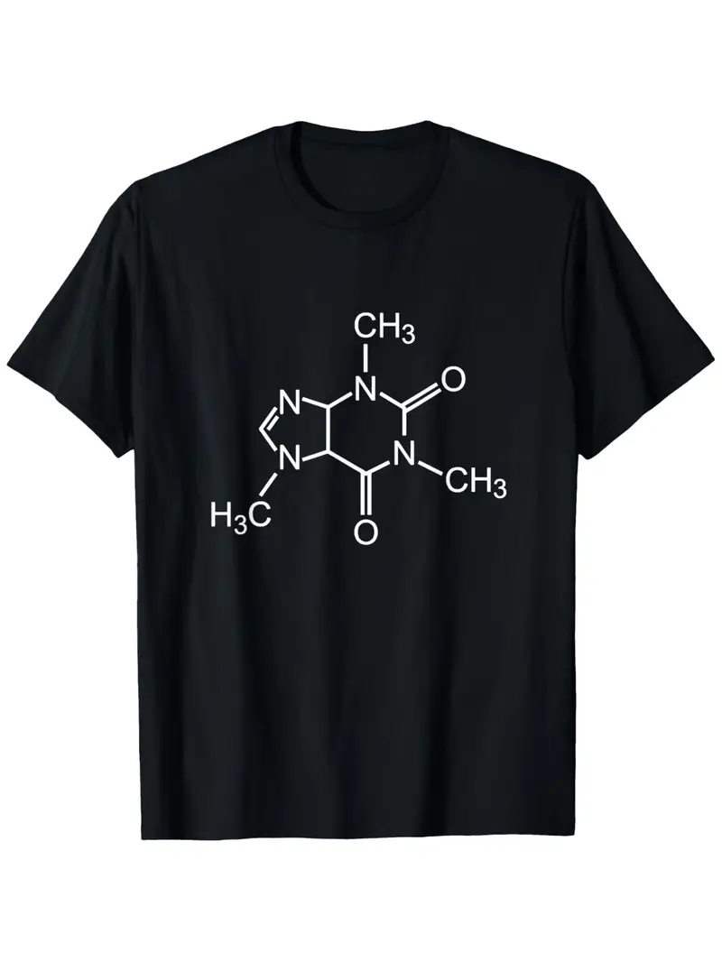 Caffeine Molecule Chemical Formula T-Shirt - Science Chemistry Design ...