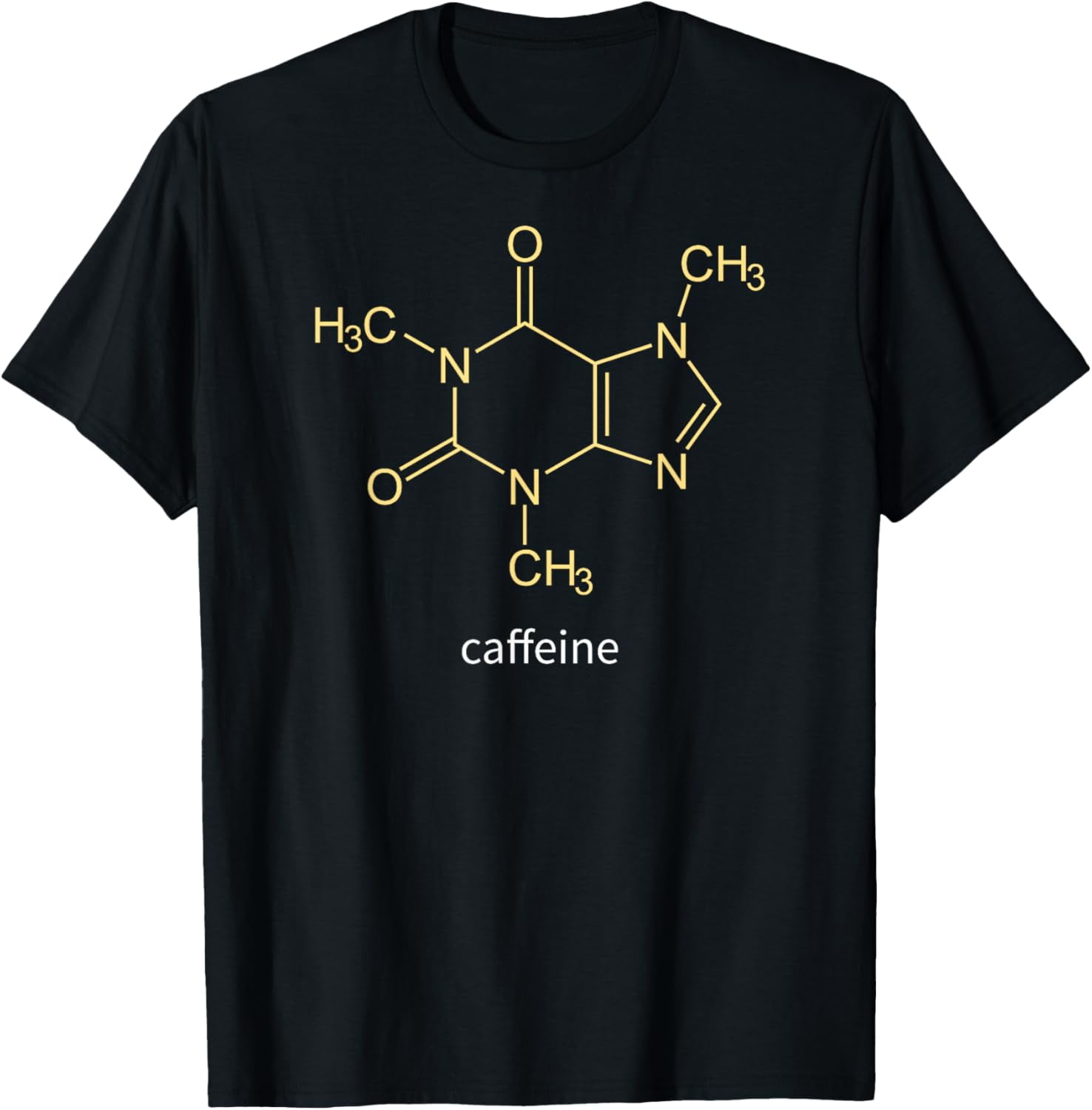 Caffeine Molecule Coffee Gift T-Shirt for Coffee Lovers T-Shirt ...