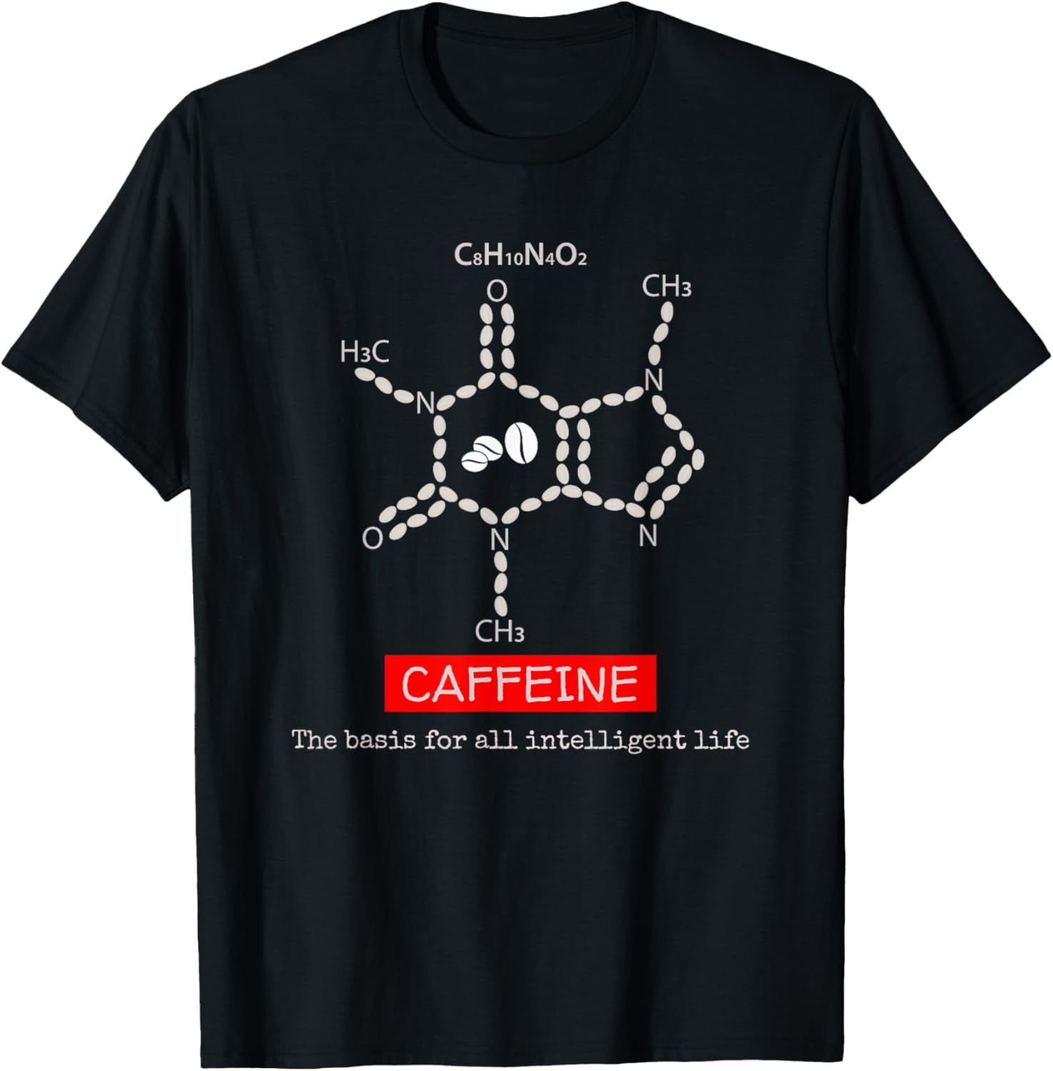 Caffeine Molecule Shirt: Caffeine Molecule Coffee T Shirt - Walmart.com