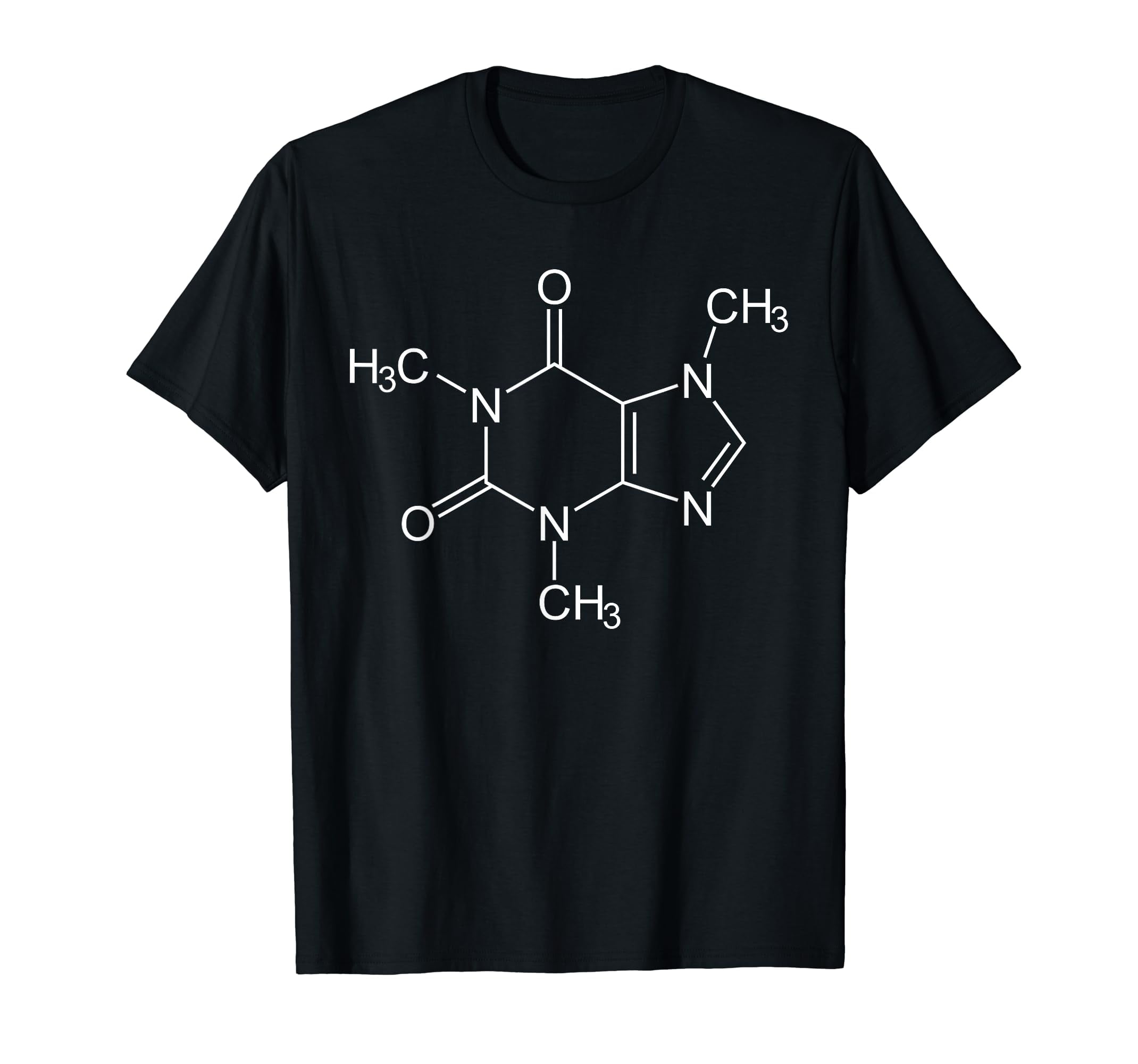 Caffeine Molecule funny Coffee Chemical formula T-Shirt - Walmart.com