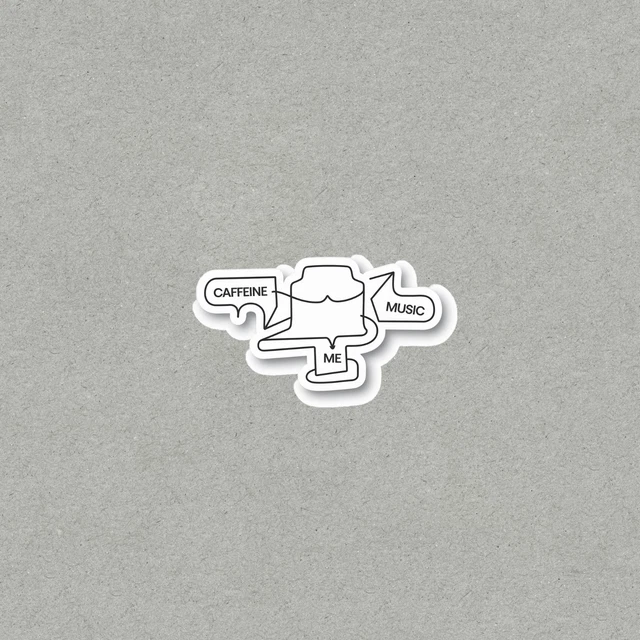 Caffeine Music Code Me Programmer Sticker - Coding Laptop Decalphone Decal Water Bottle Stickers ...