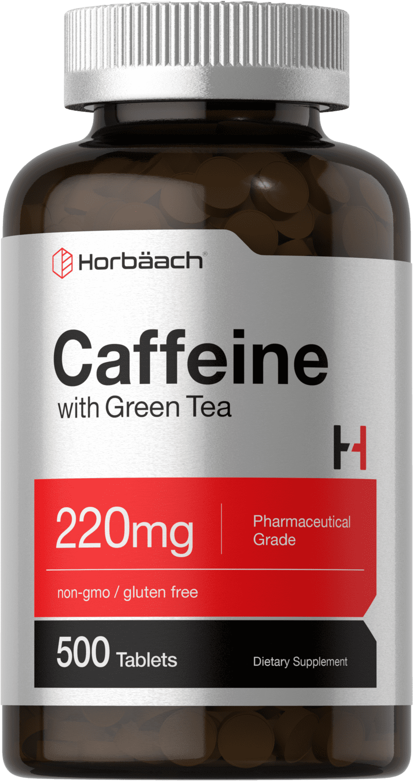 Horbaach Dietary Supplement: 220mg Caffeine Pills with Green Tea, 500 ...
