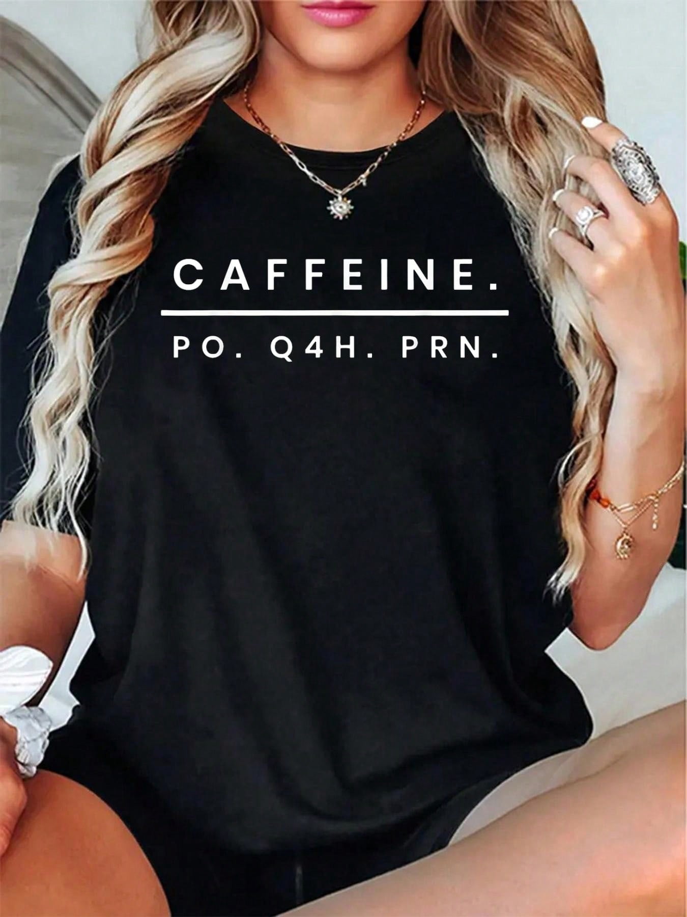 Caffeine Po Q4h Prn Funny Nurse Humor Saying Doctor Medical T-Shirt ...