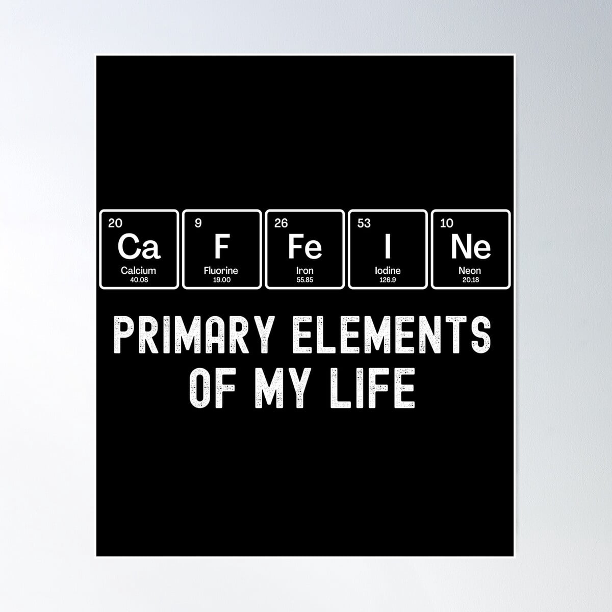 Caffeine Primary Elements Of My Life Funny Periodic Table Of Elements ...