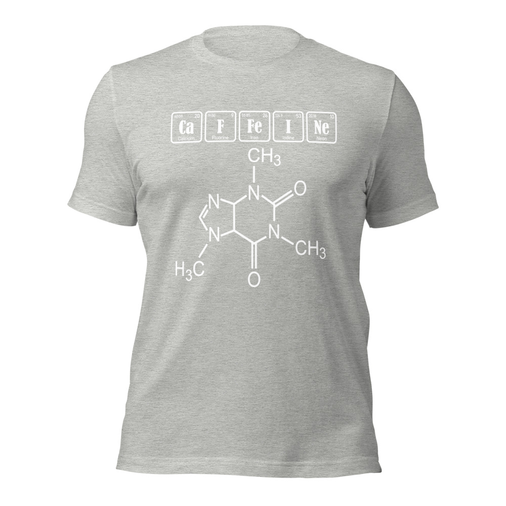 Caffeine molecule and periodic table elements of caffeine graphic ...