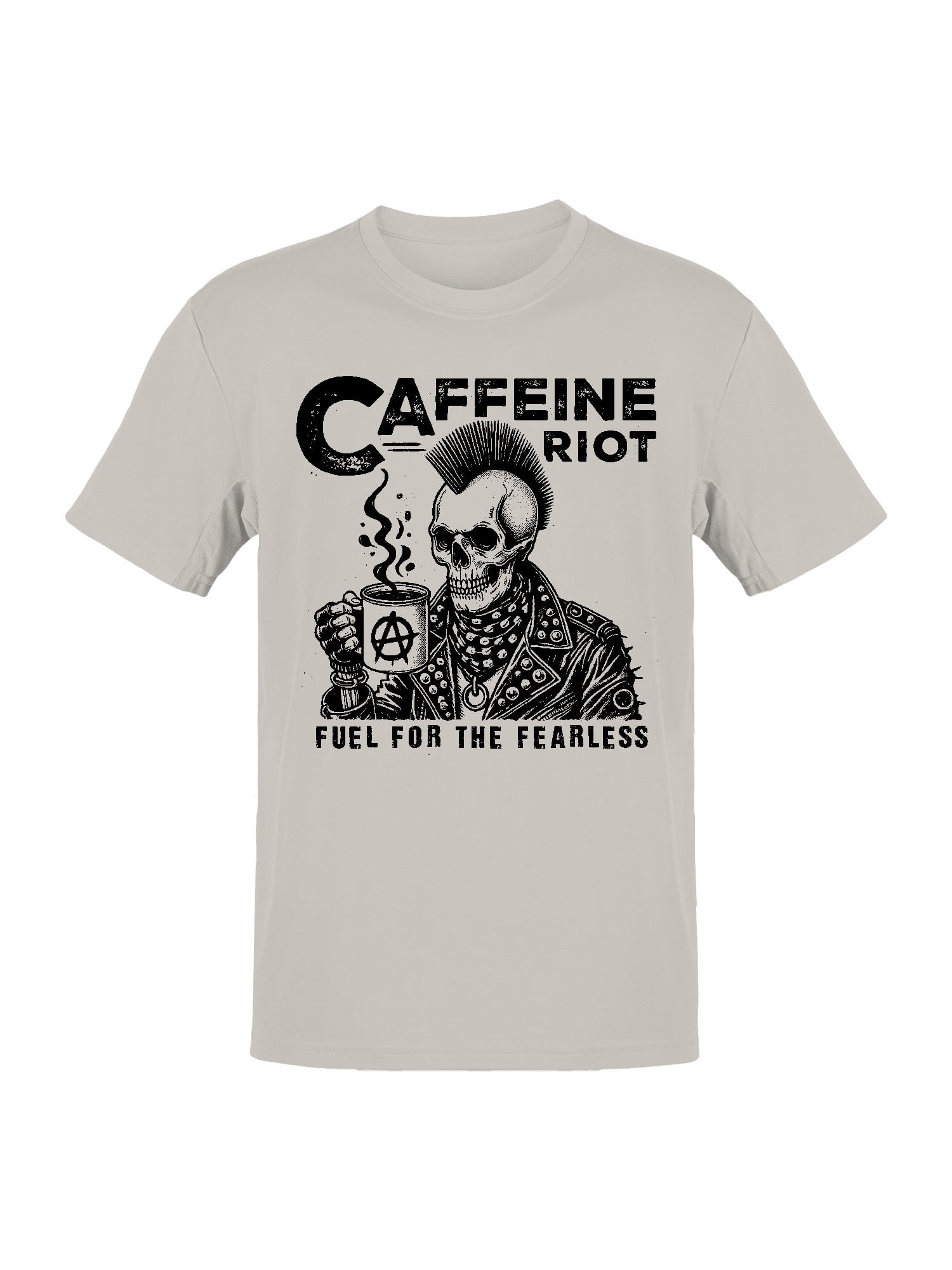 Caffeine riot, fuel for the fearless Men's T-shirt - Walmart.com