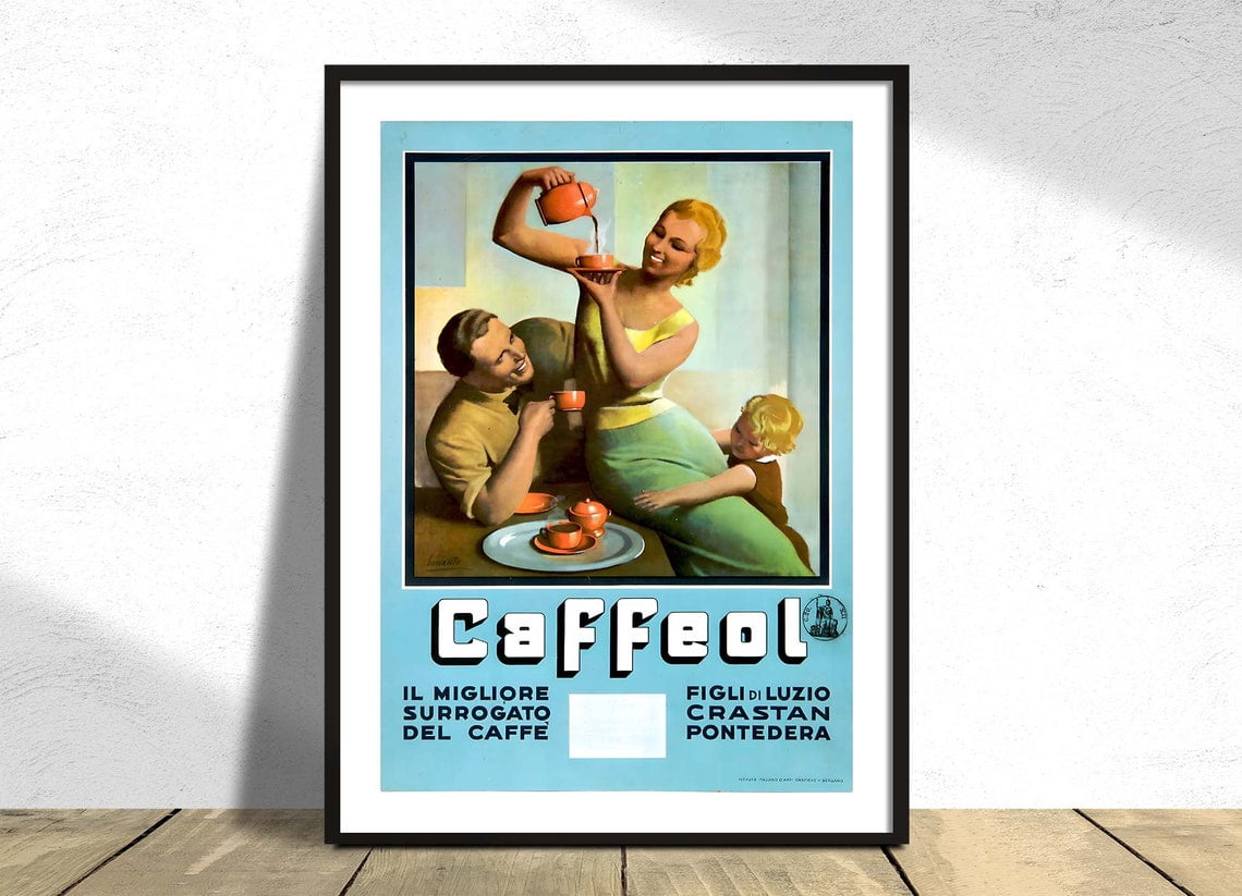 Caffeol The Best Coffee Substitute Vintage Advertisement Retro Poster ...
