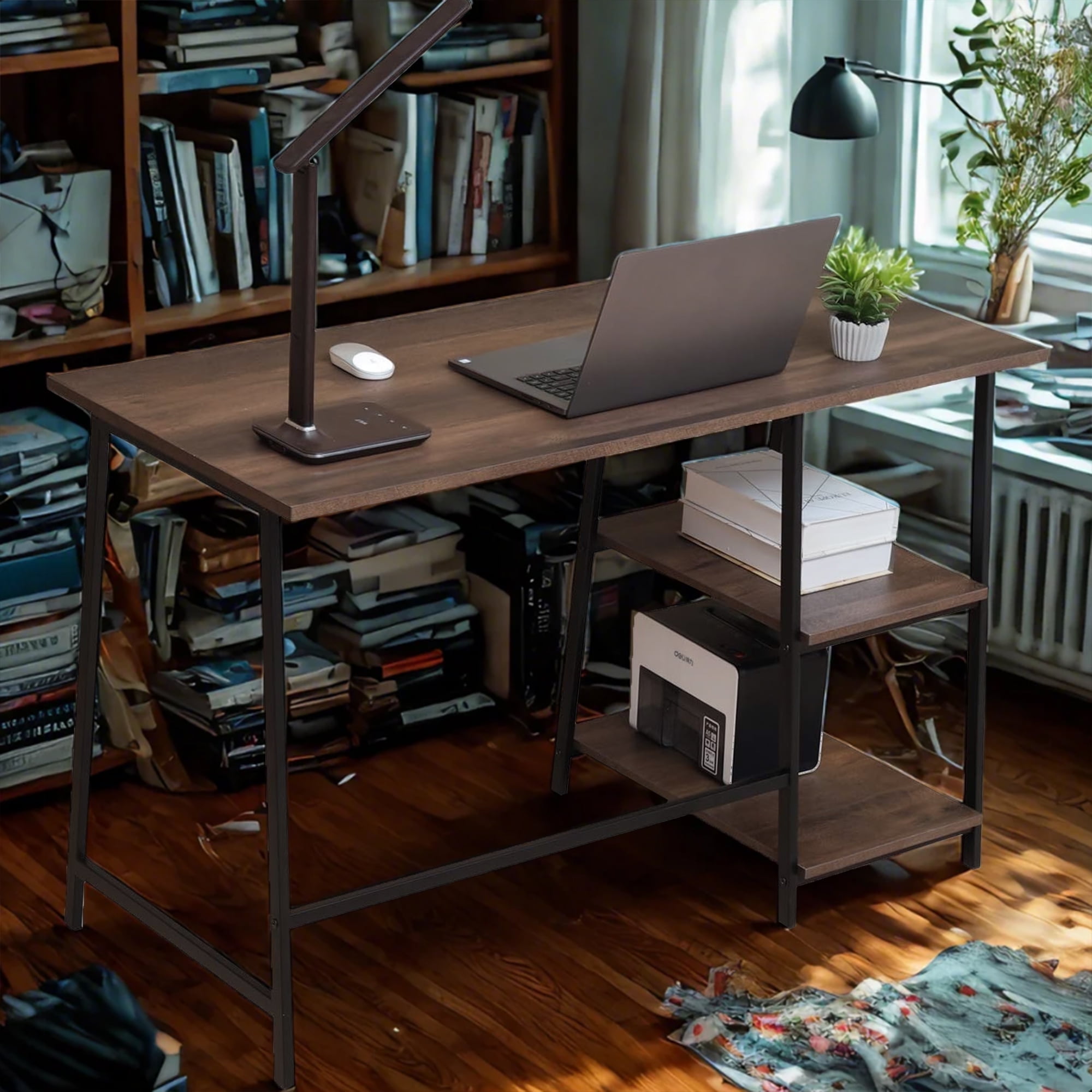 "Caffoz Modern Home Office Desk, 48"" Simple Wooden Computer Desk with ...