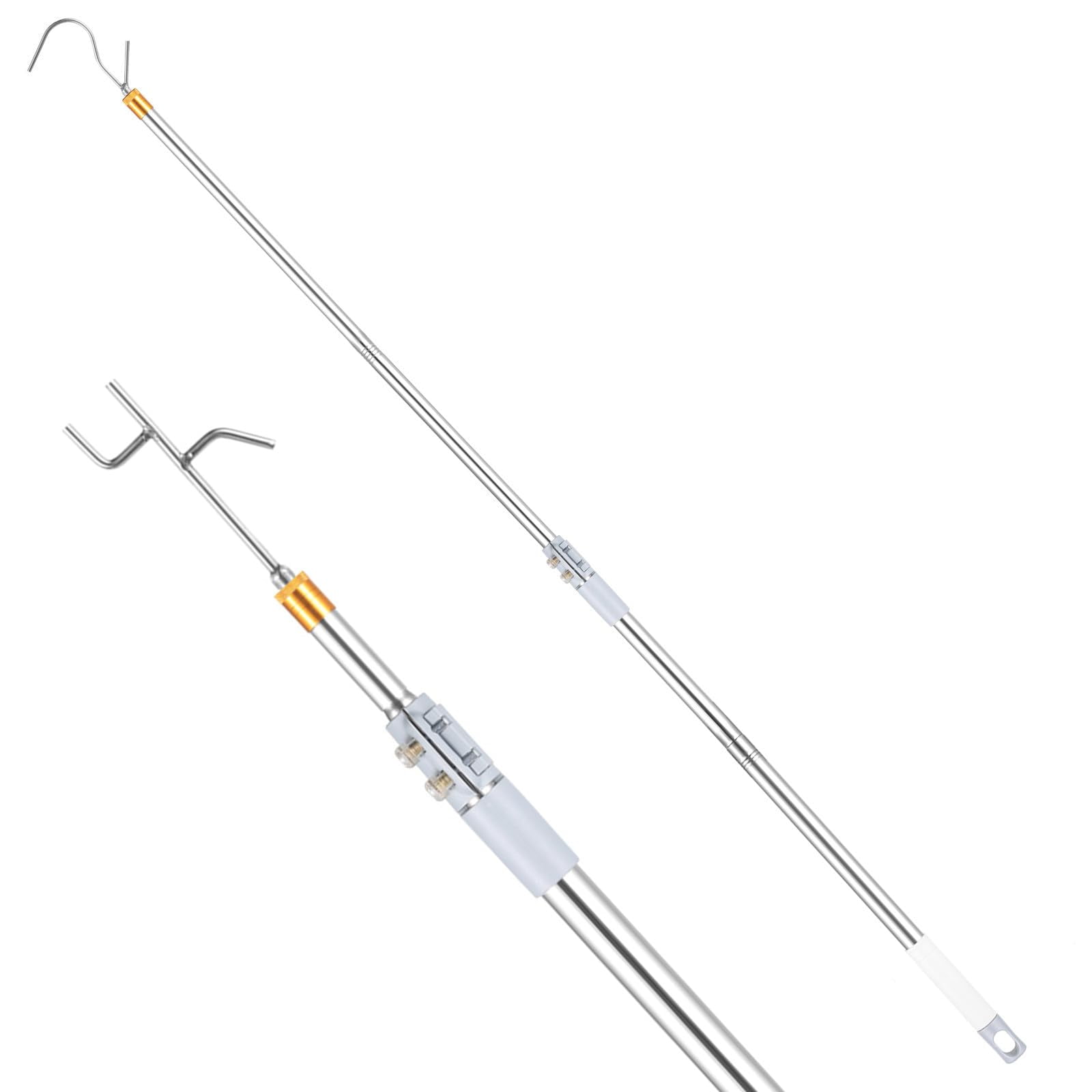 Cagaloi Clothes Hook Pole, 36" to 62" Long Pole Long Handle Telescoping ...
