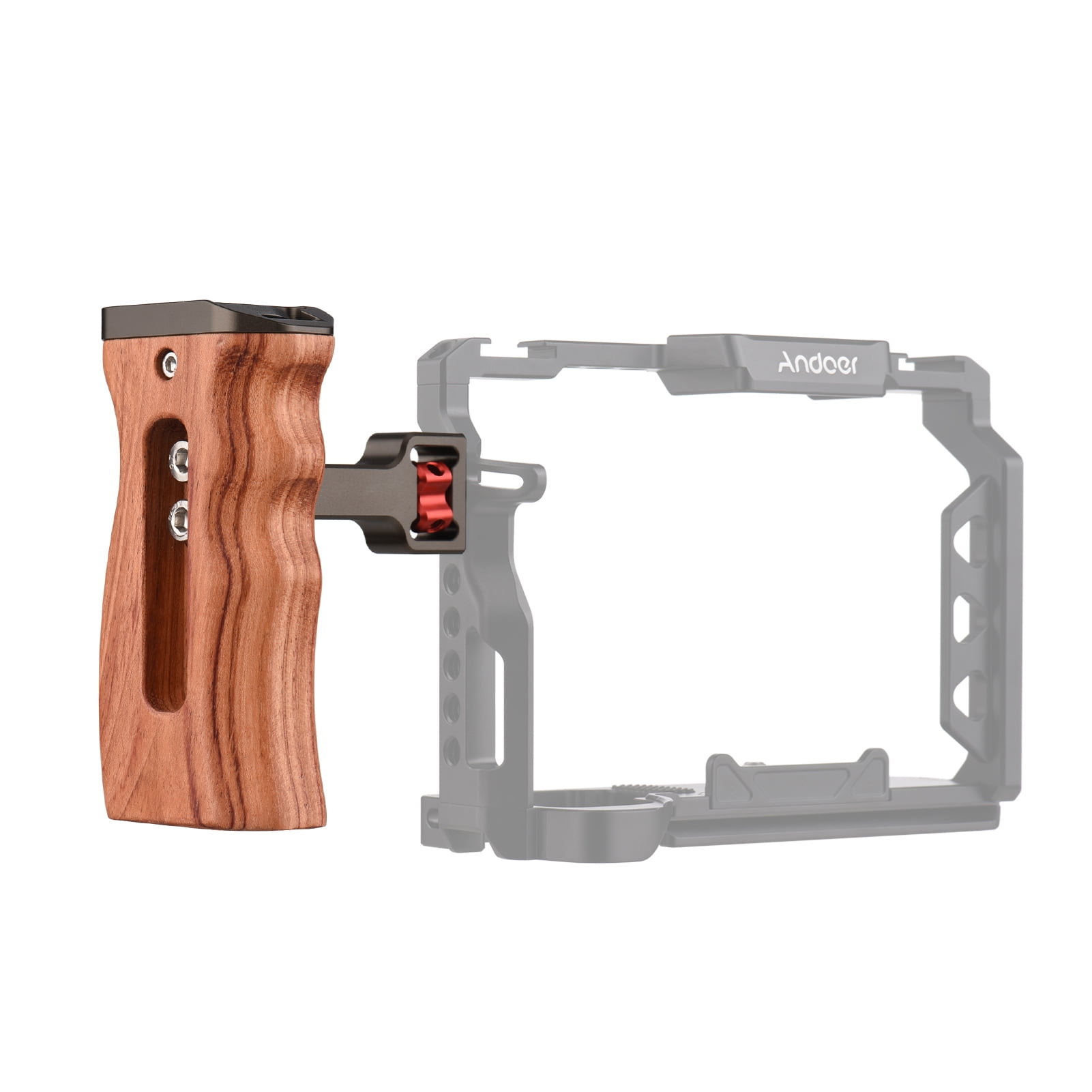 Cage Adjustable Wooden Camera Cage Handle Left/Right Side Hand Grip 3/8 ...