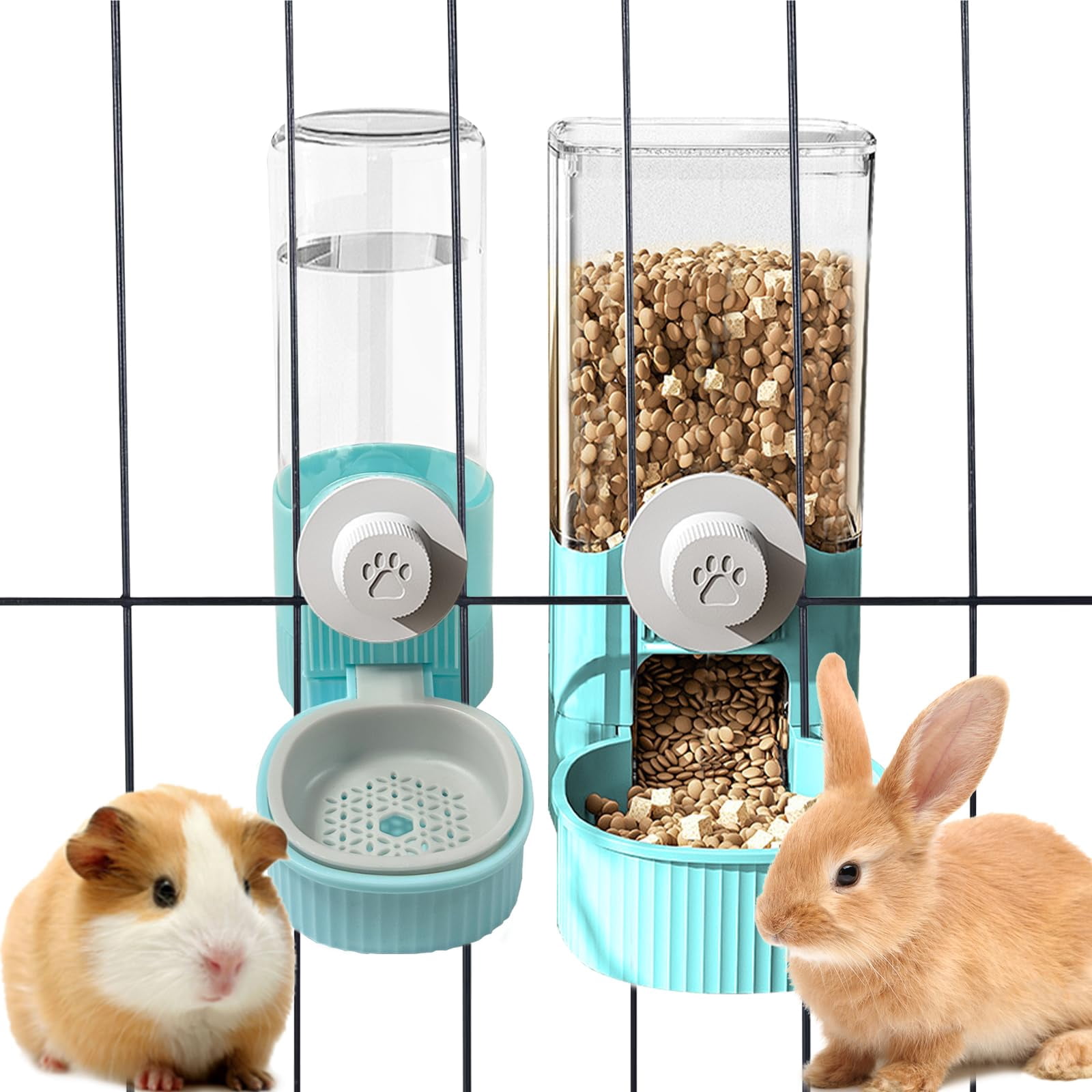 Cage Automatic Pet TMA2 Food Water Dispenser, 41oz Automatic Food ...