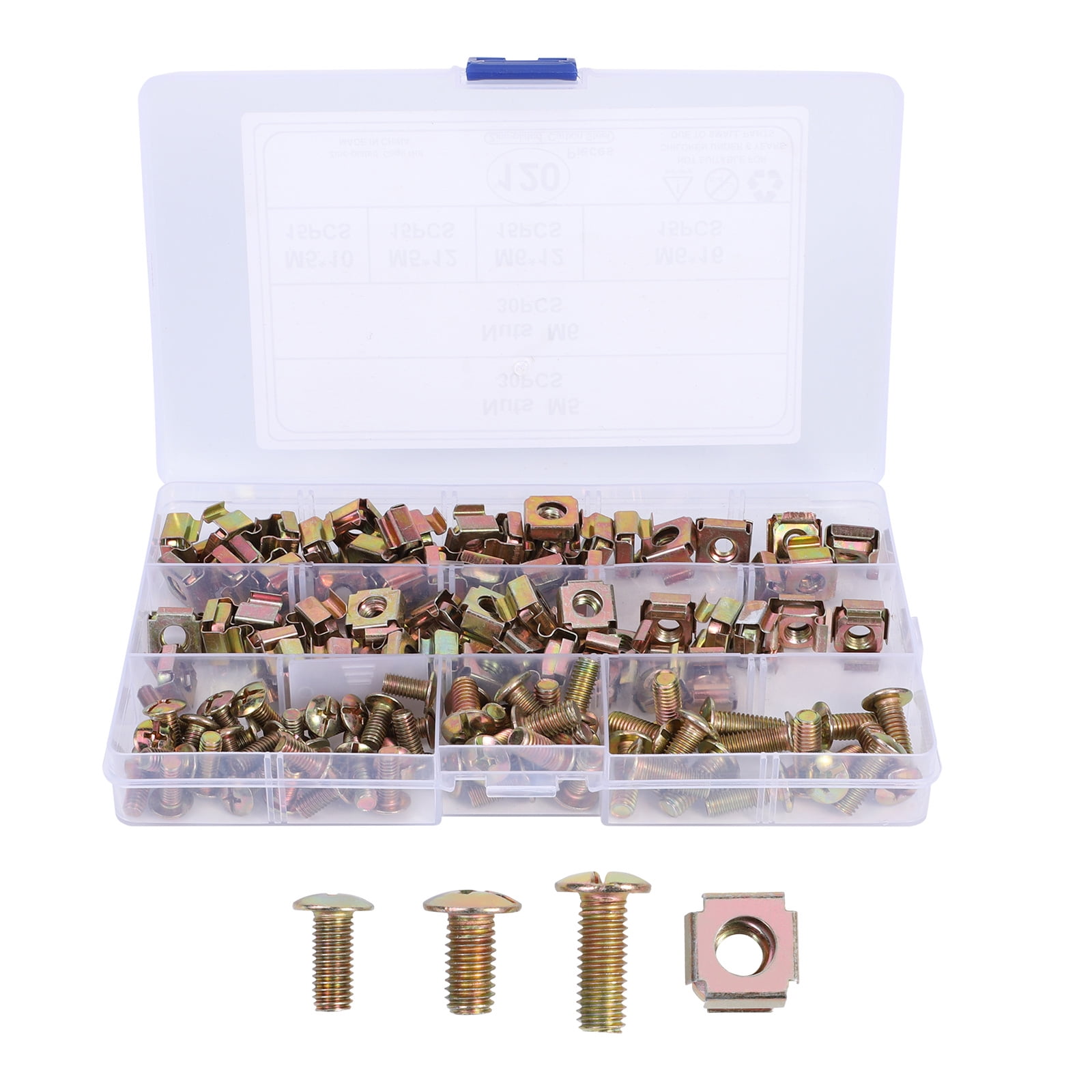 Cage Floating Nut Screw Kit Square Lock Nuts Cabinet Professional Tools ...