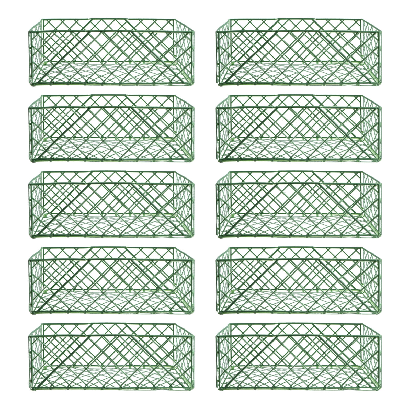 Frcolor Floral Mud Rack 23.50cm Plastic Green Flower Holder Plant Cage ...