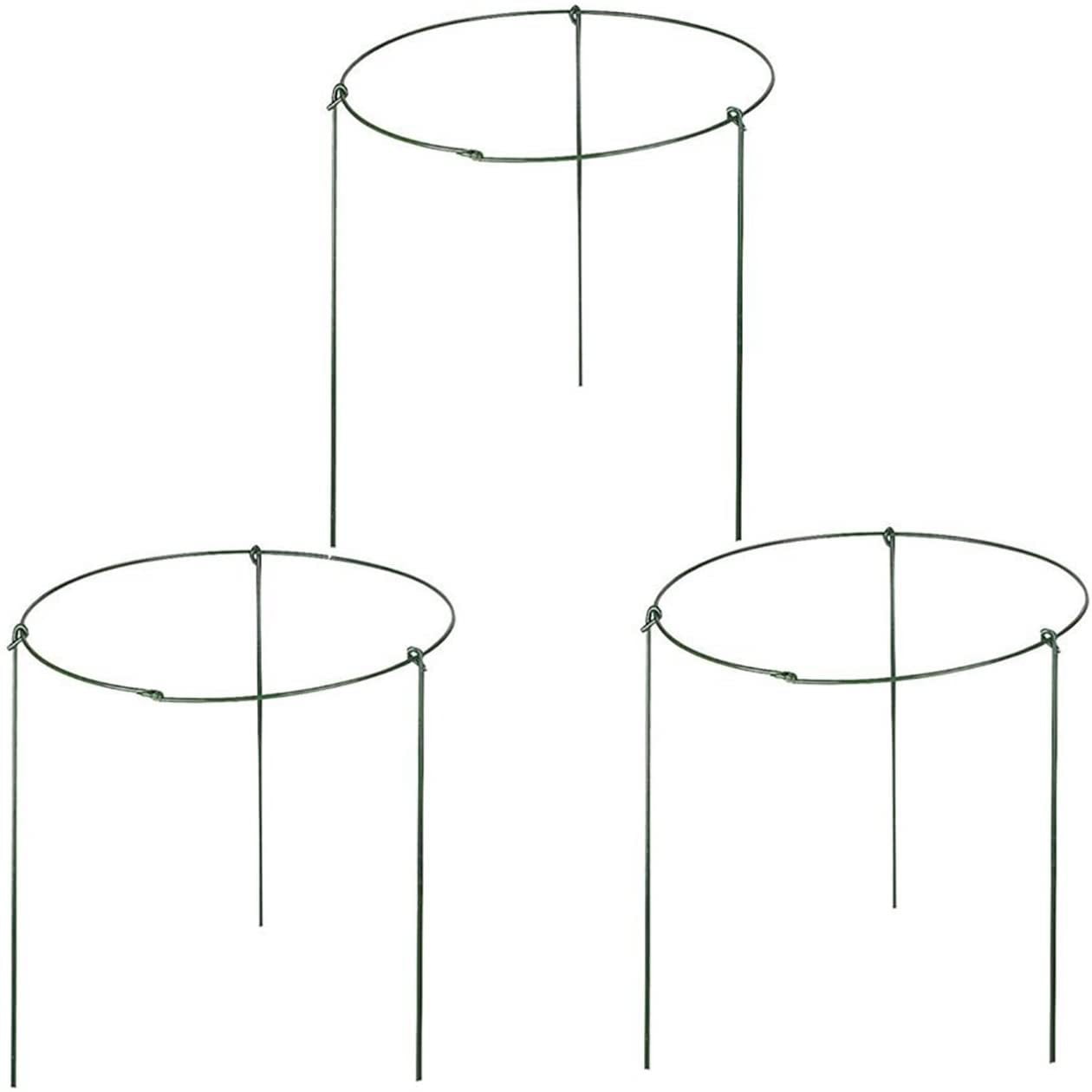 Cage Rings Garden Plant Support Brace, Pack of 9 Plant Stakes Rings ...