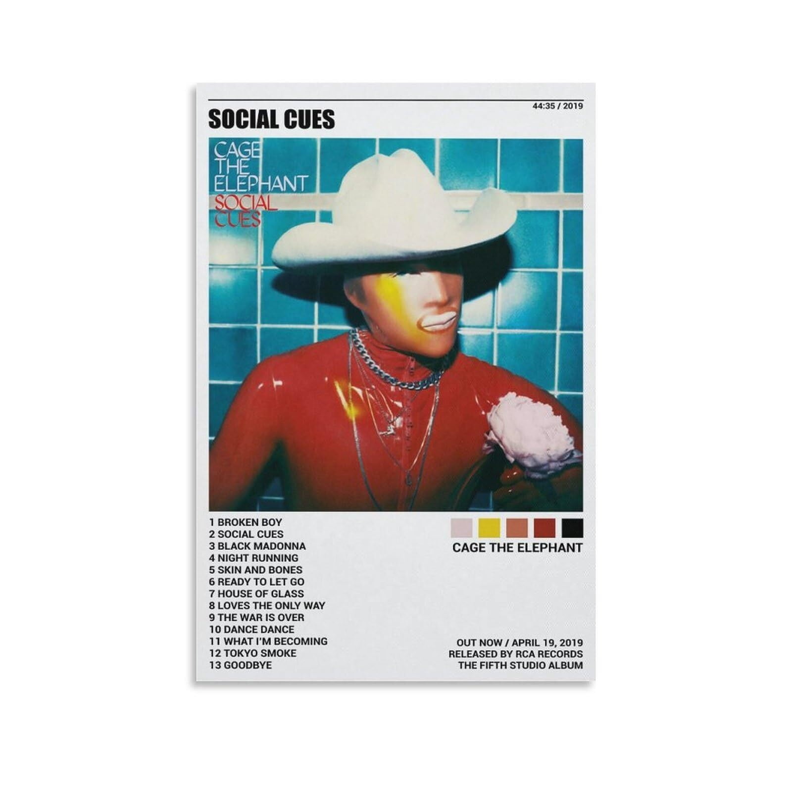 Cage The Elephant Social Cues Poster Canvas Poster Bedroom Decoration ...