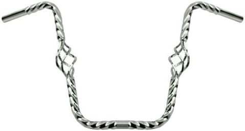 Cage Twisted Handlebar 16" 25.4mm Chrome - Bike Handle Bar for Chopper, Beach Cruiser Bicycle ...