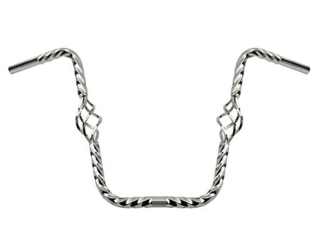 Cage Twisted Handlebar 16" 25.4mm Chrome. Bike handle bar, bicycle ...