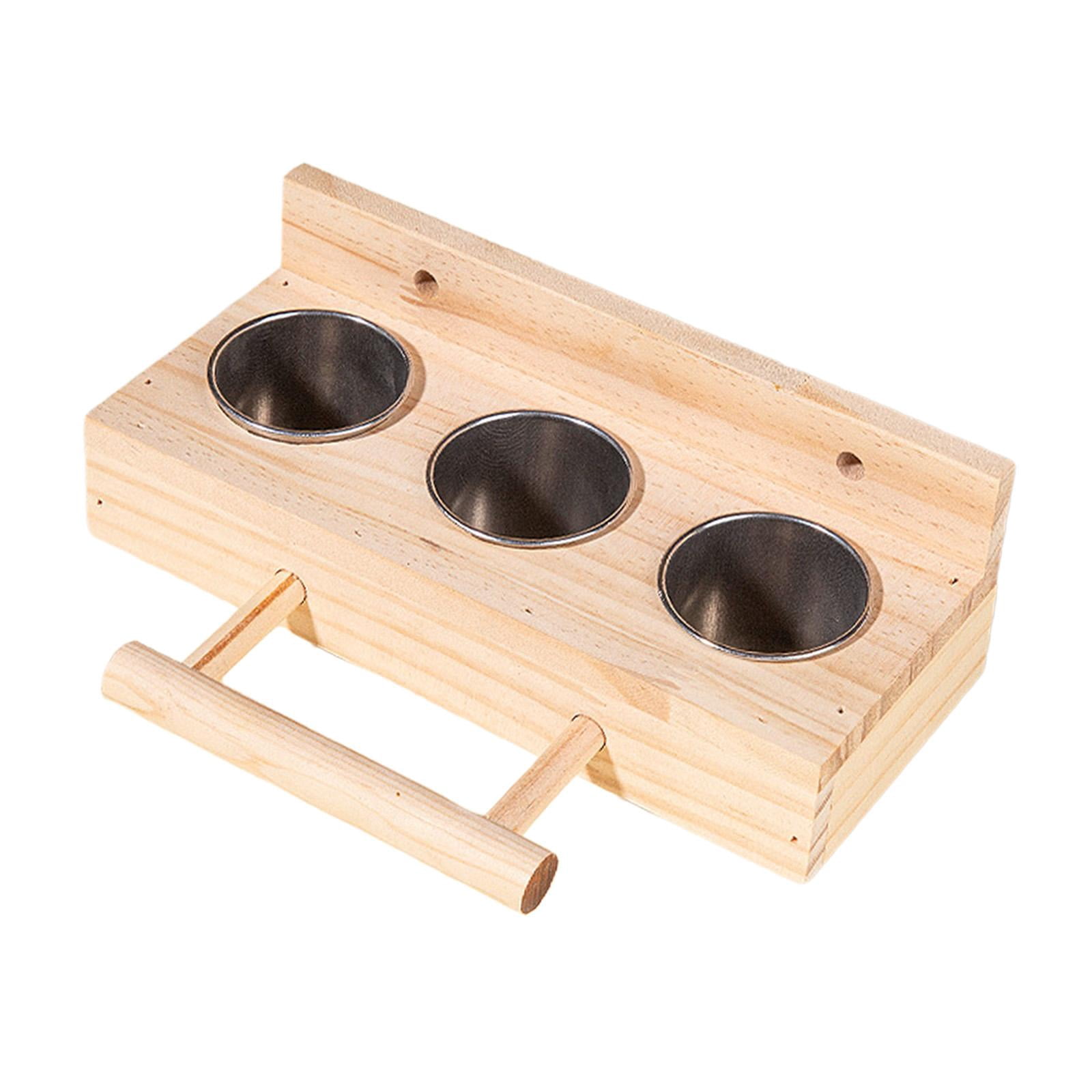 Cage Water Food Dish Bird Food Stainless Steel Cups Parrots Feeding ...