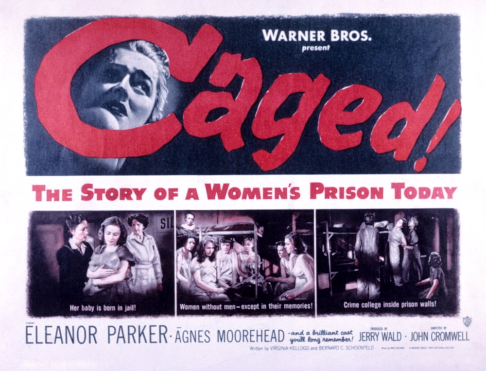 Caged Eleanor Parker Agnes Moorehead Hope Emerson 1950 Movie Poster ...