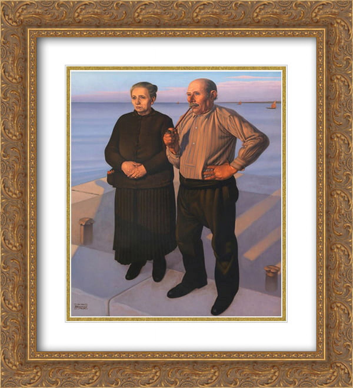 Cagnaccio di San Pietro 2x Matted 20x24 Gold Ornate Framed Art Print ...