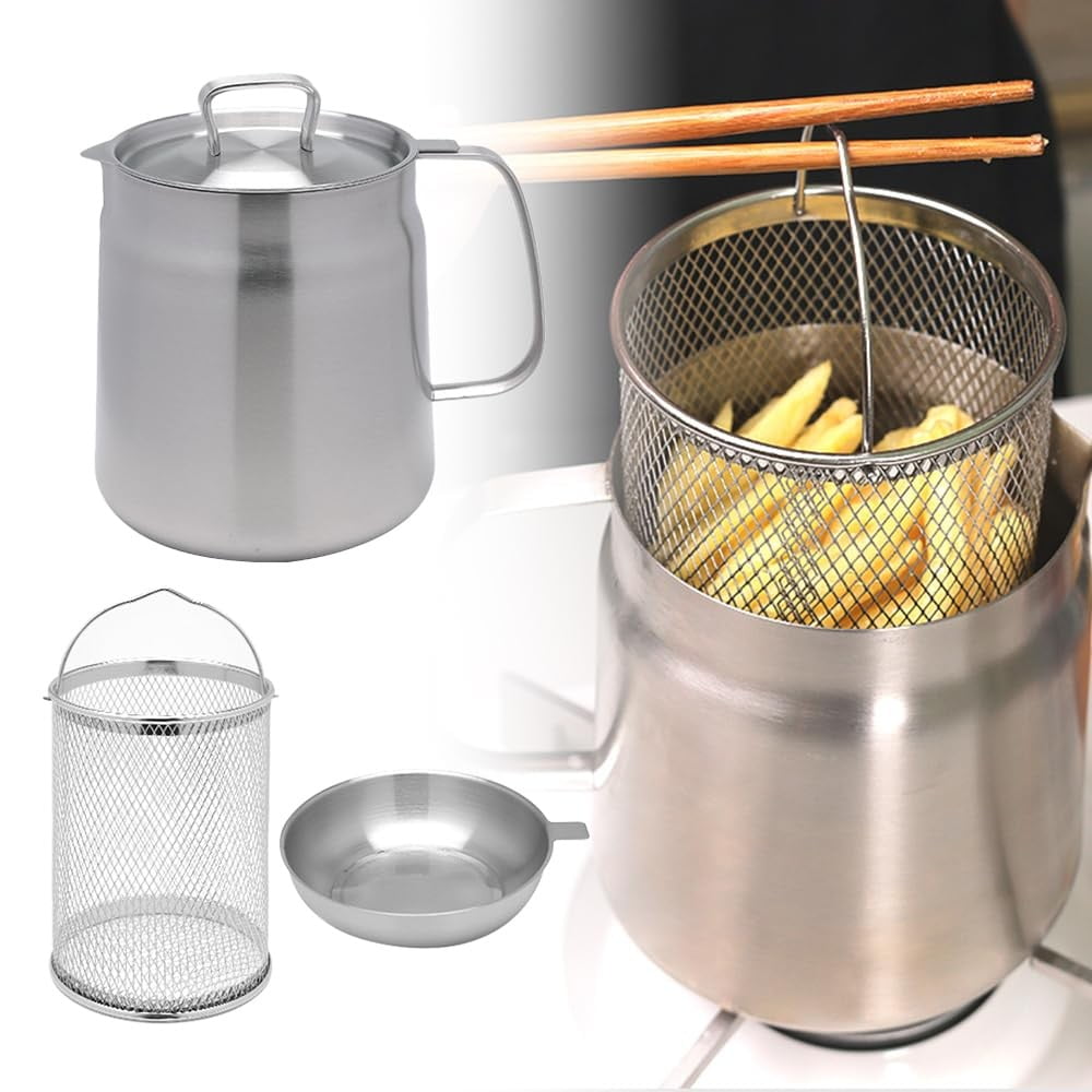 Cagnkofi Grease Container, Stainless Steel Grease Saver, 1.5/2L Oil ...