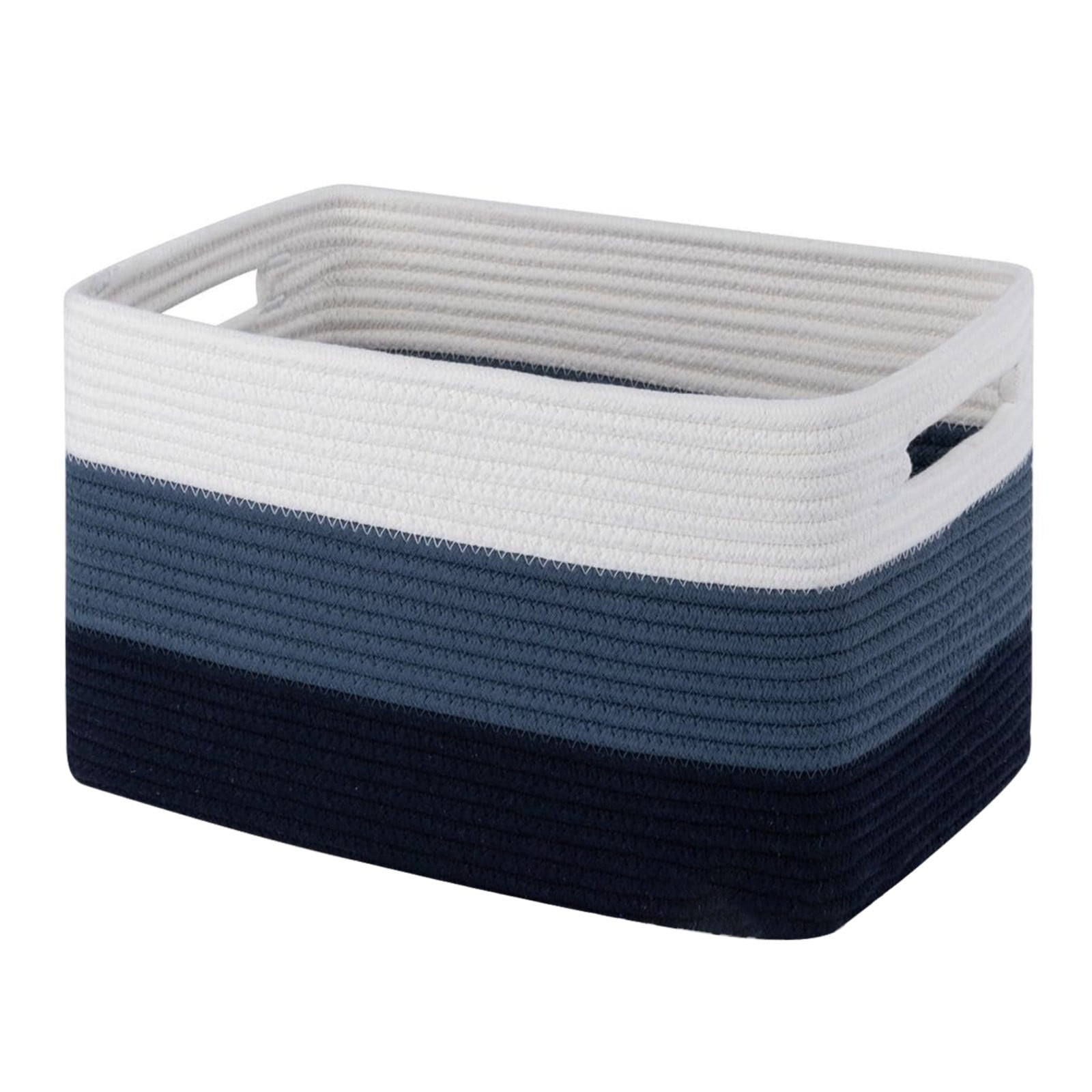 Cagnkofi Large Cotton Rope Basket, Rectangle Woven Baskets for Storage ...