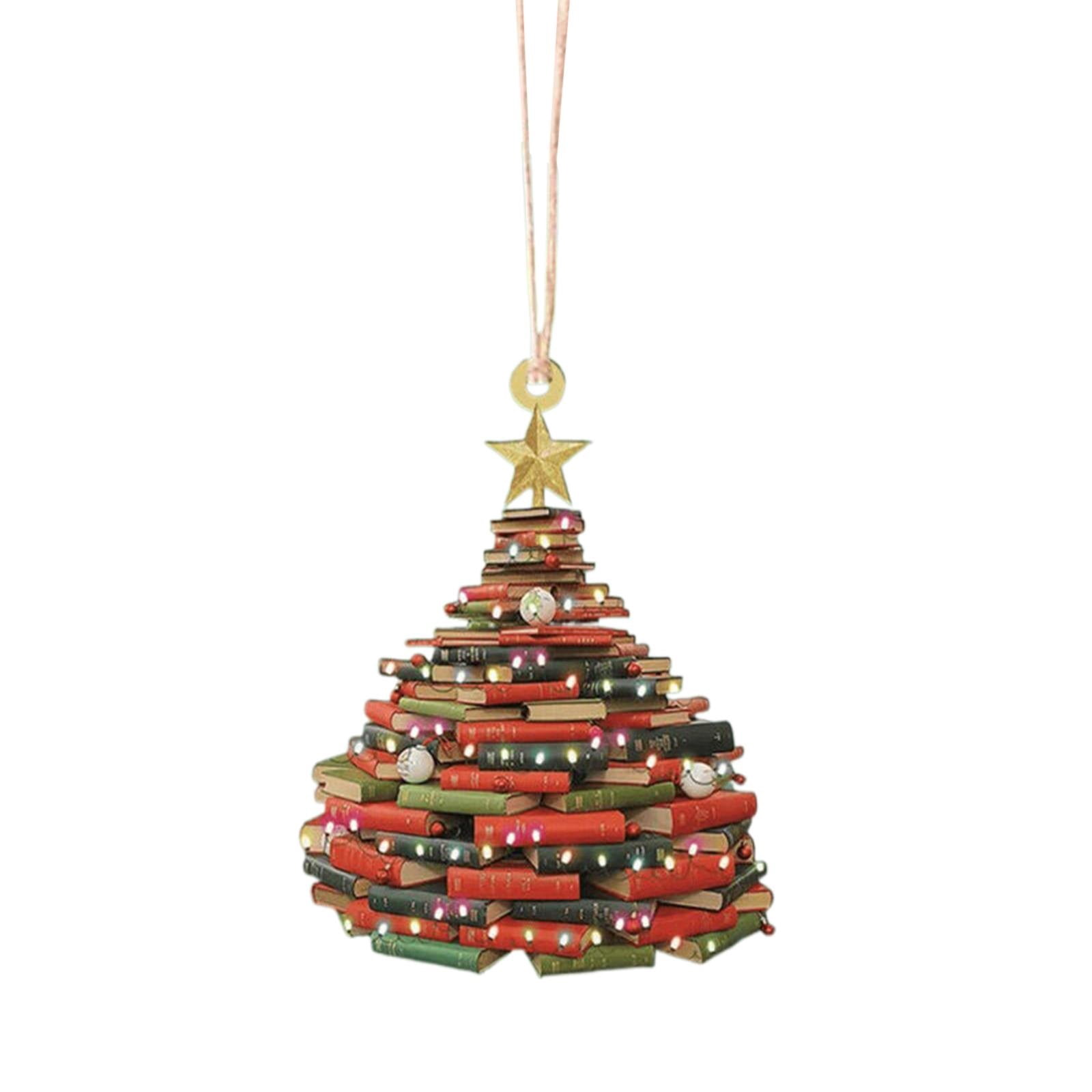 Cagnkofi Personalized Stack of Book Tree Ornament 2024 Bookworm ...