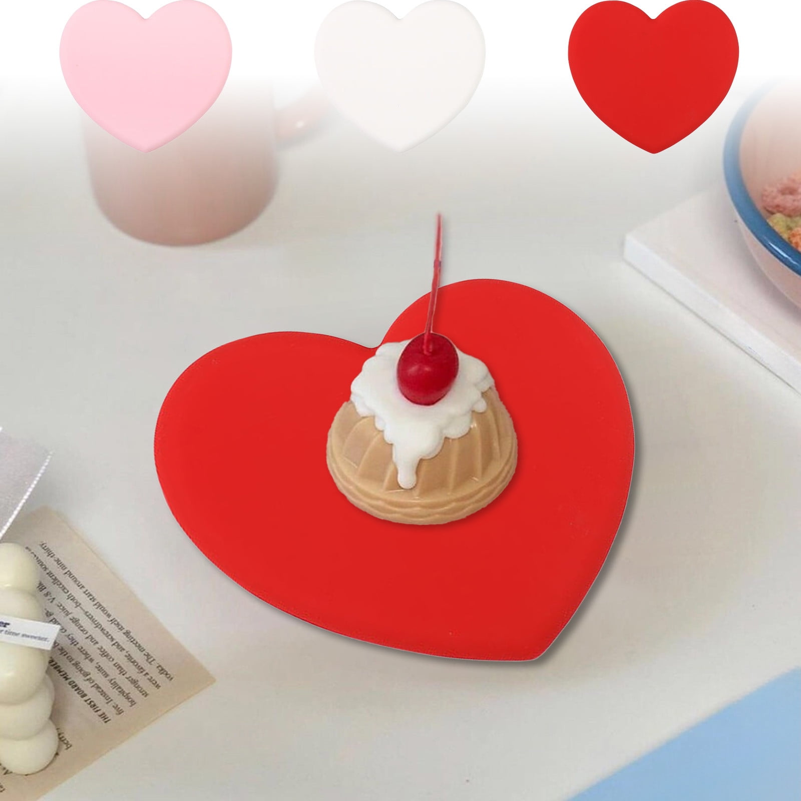 Cagogo 3Pcs Summer Kitchen Heat Resistant Silicone Cup Mats, Flexible ...