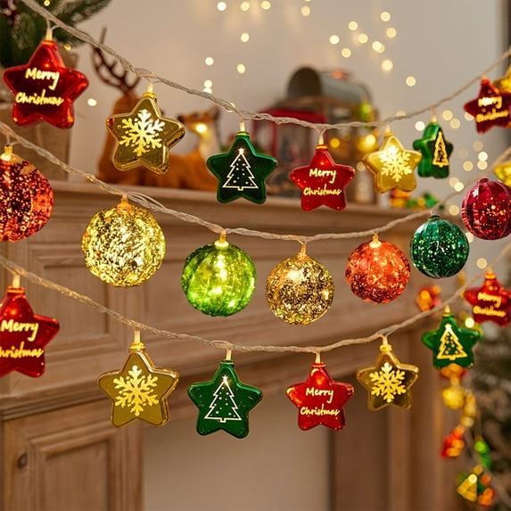 Cagogo under $5 2Pcs Christmas String Lights, LED Christmas String ...
