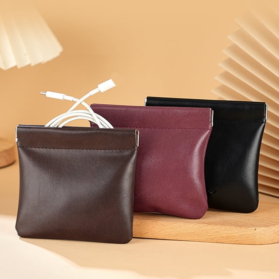 Cagogo under $5 2Pcs Coin Purse, Portable Coin Pouch,Automatic Closure ...