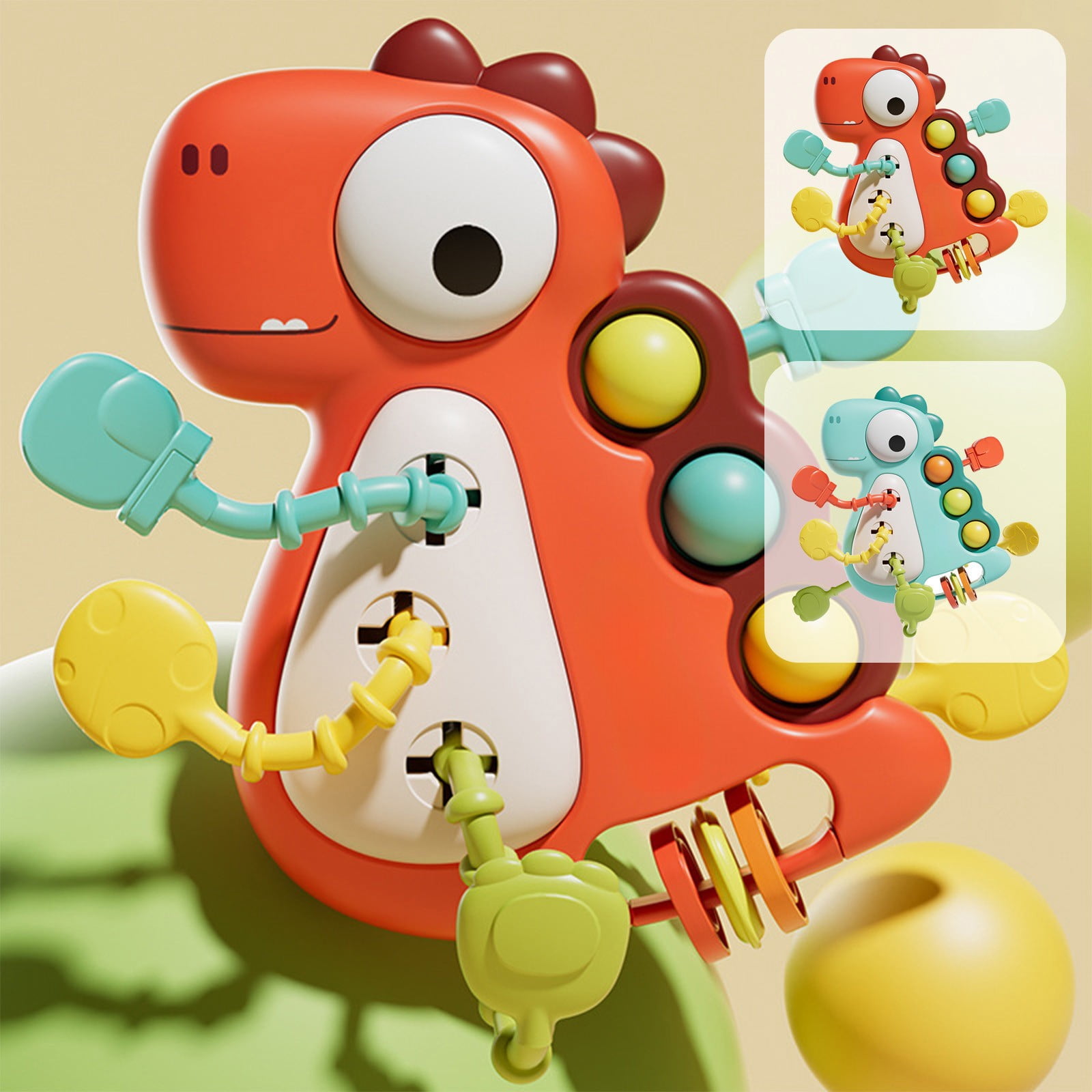 Cagogo under $5 2Pcs Dinosaur PullingToy, ToddlerDinosaur PullingToy ...