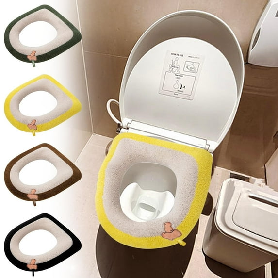 Cagogo under $5 4Pcs Fluffy Toilet Seat Cushion, Household Toilet Seat ...