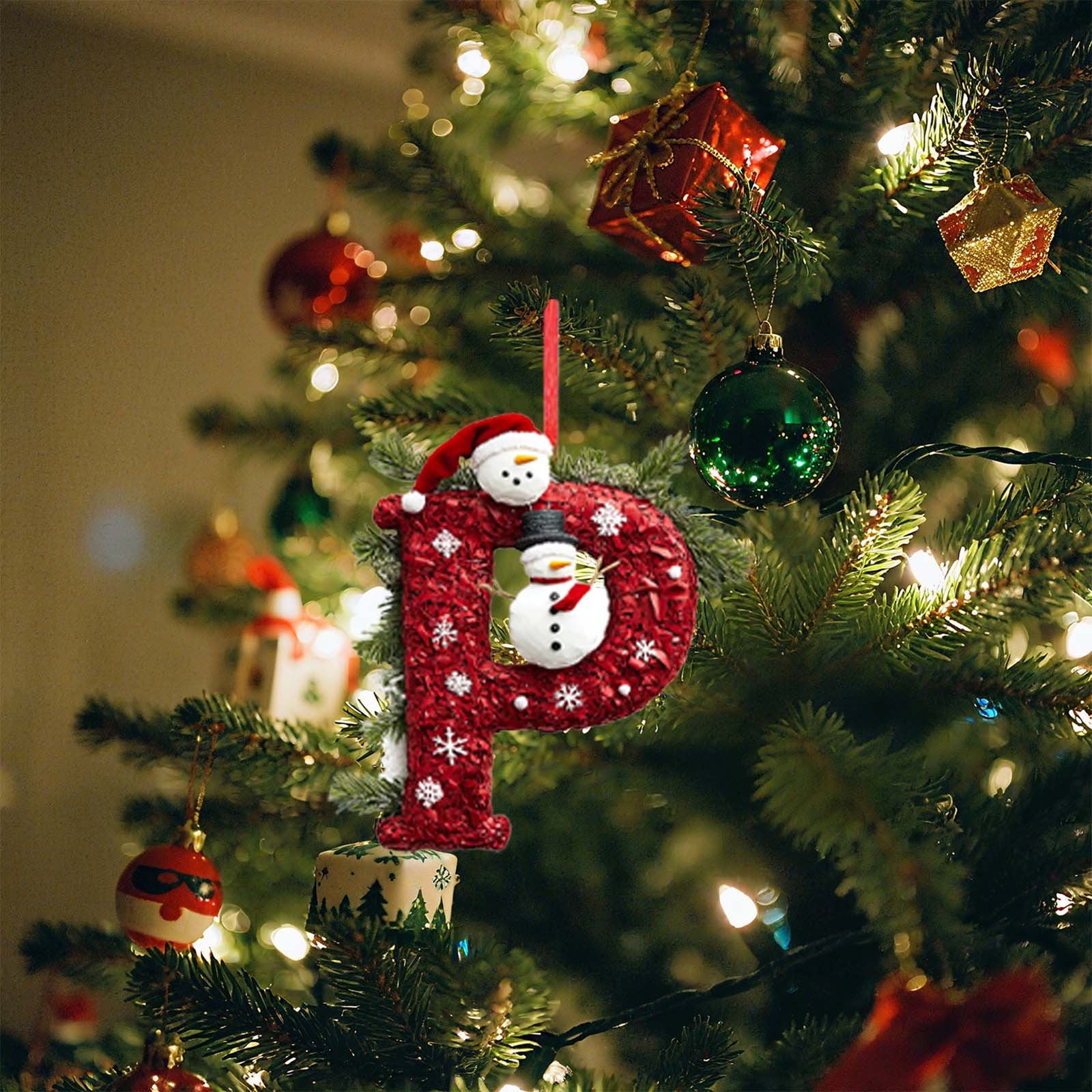 Cagogo under $5 Christmas Alphabet Ornaments, 26 Letters Acrylic ...