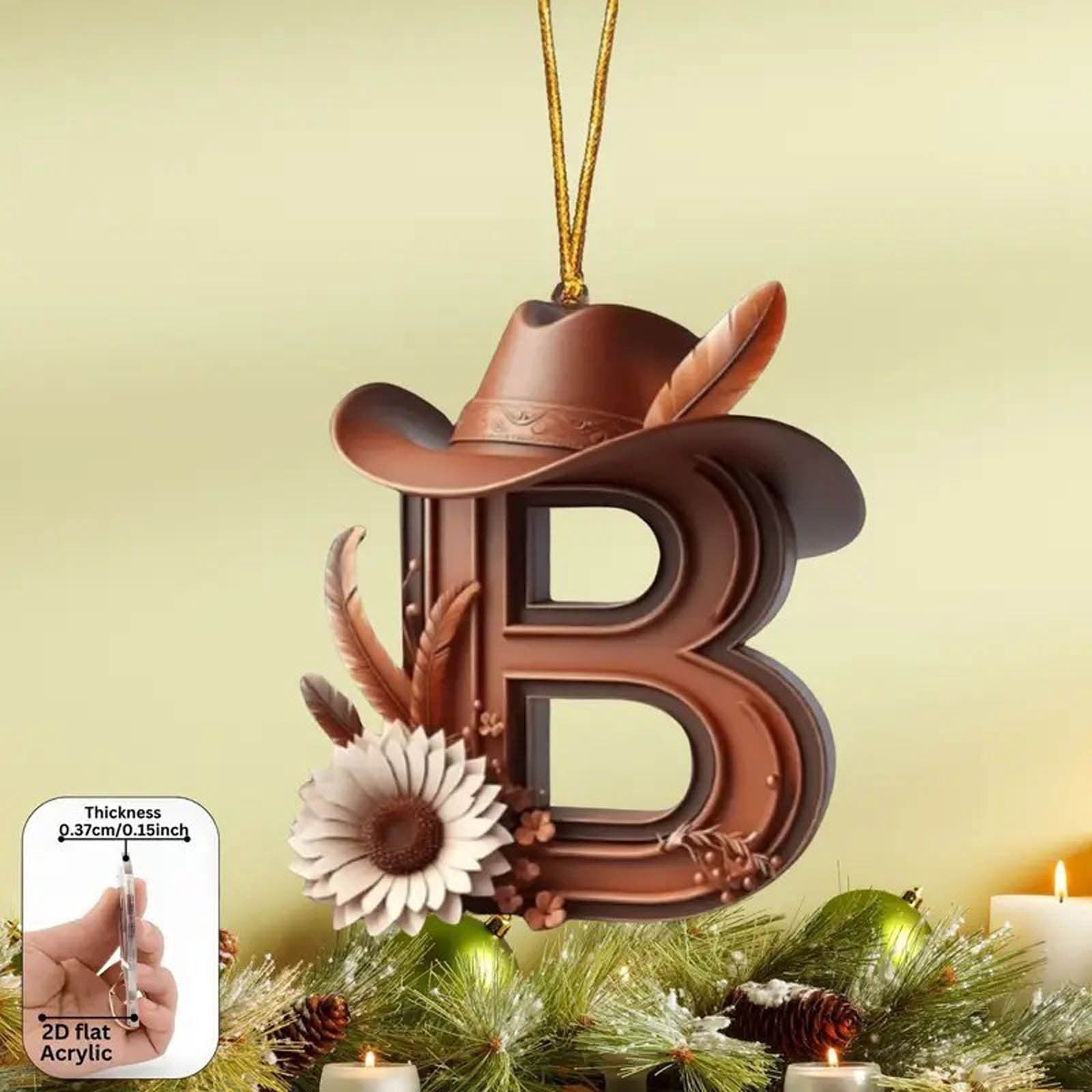 Cagogo under $5 Christmas Letter Ornaments, 26 Letters Christmas Tree ...