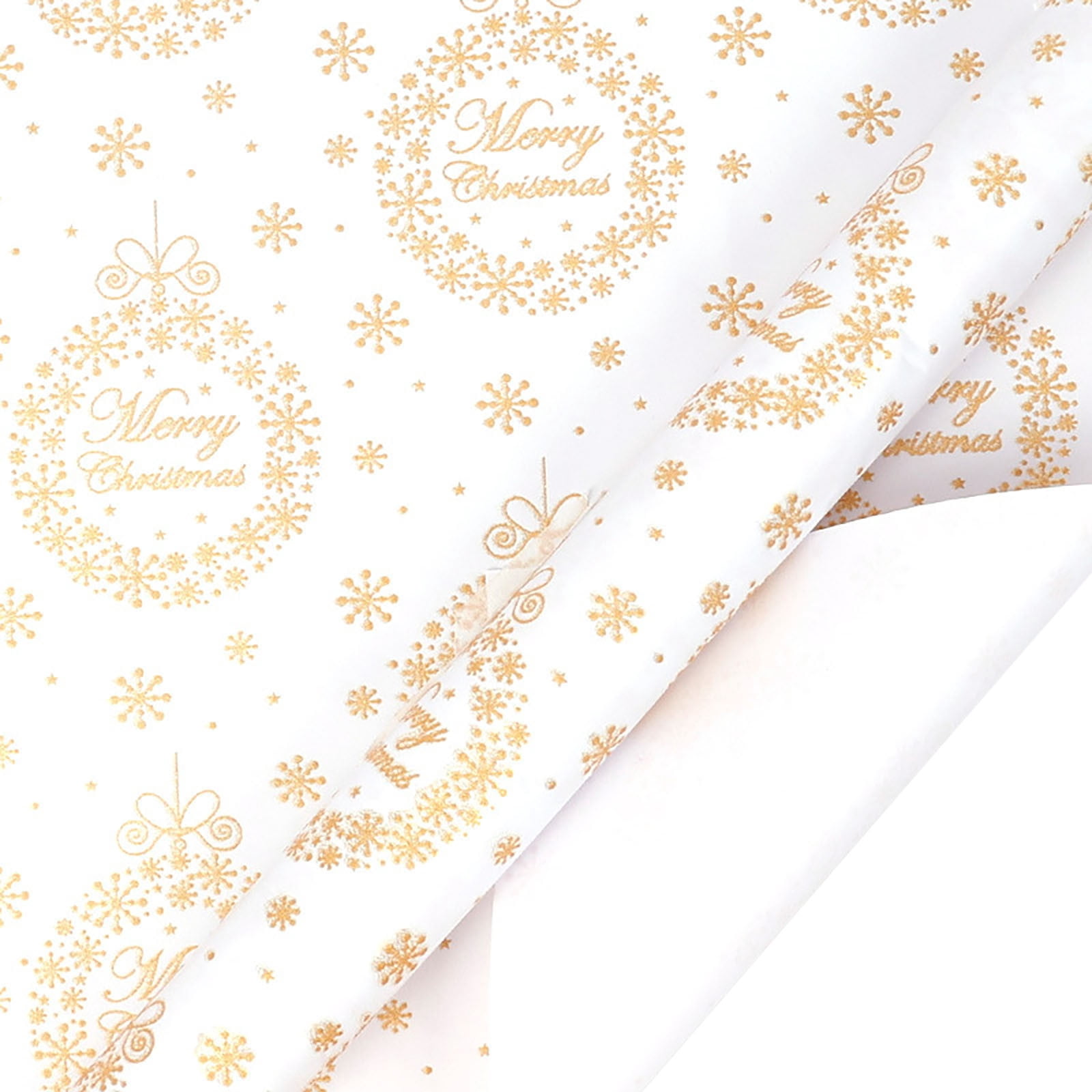 Cagogo under $5 Gold Foil Wrapping Paper, Gold Foil Christmas Wrapping ...