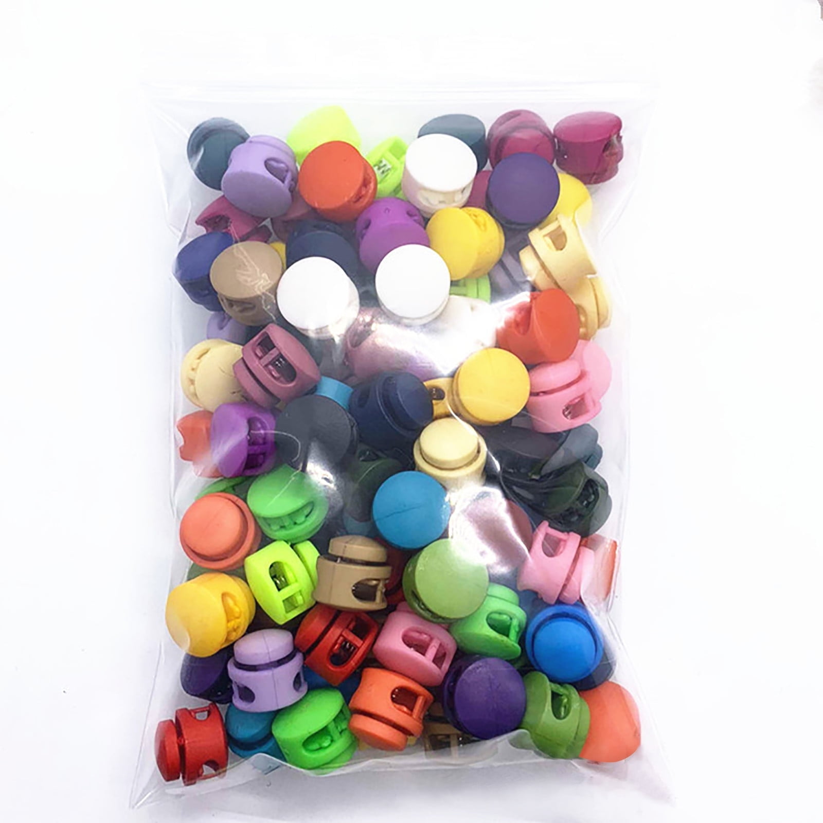 Cagogo 50pcs Spring Cord Lock, Double Hole Elastic Adjustment Buckle ...