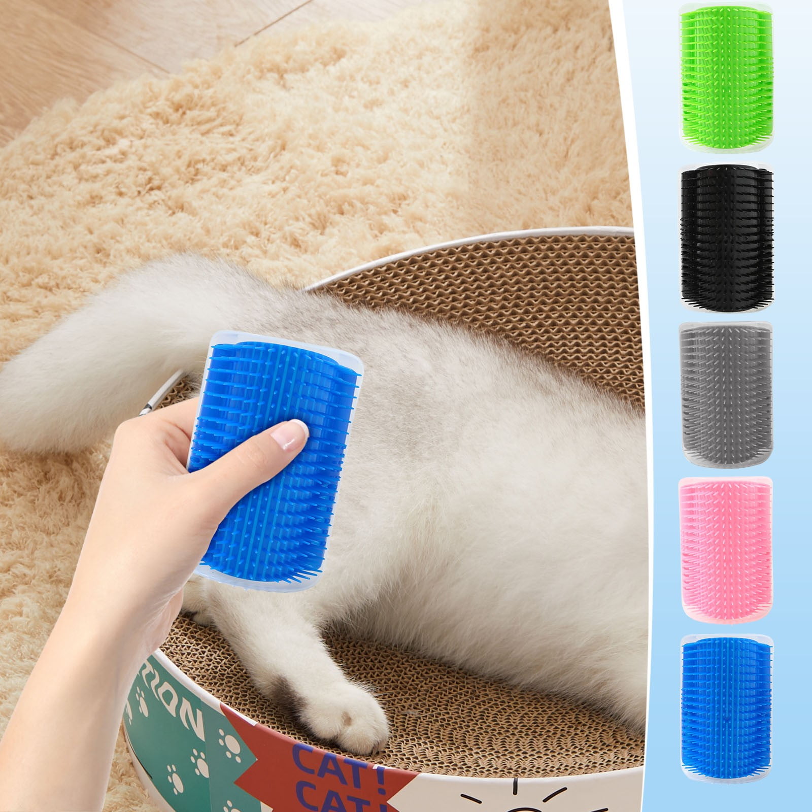 Cagogo 5Pcs Cat Corner Groomer Brush, Wall Mounted Self Grooming Tool ...
