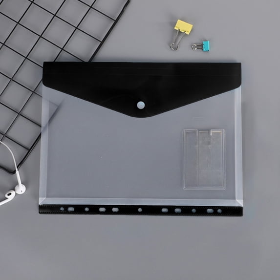 Cagogo A4 Loose Leaf Binder Pouch, 11 Hole File Folder Pocket ...
