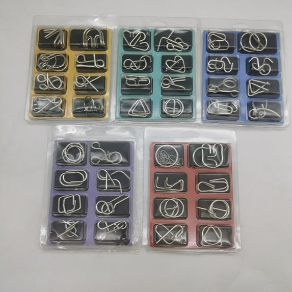 Cagogo Chinese Rings Puzzle, Interwoven Metal Brain Teaser Game, Iron ...