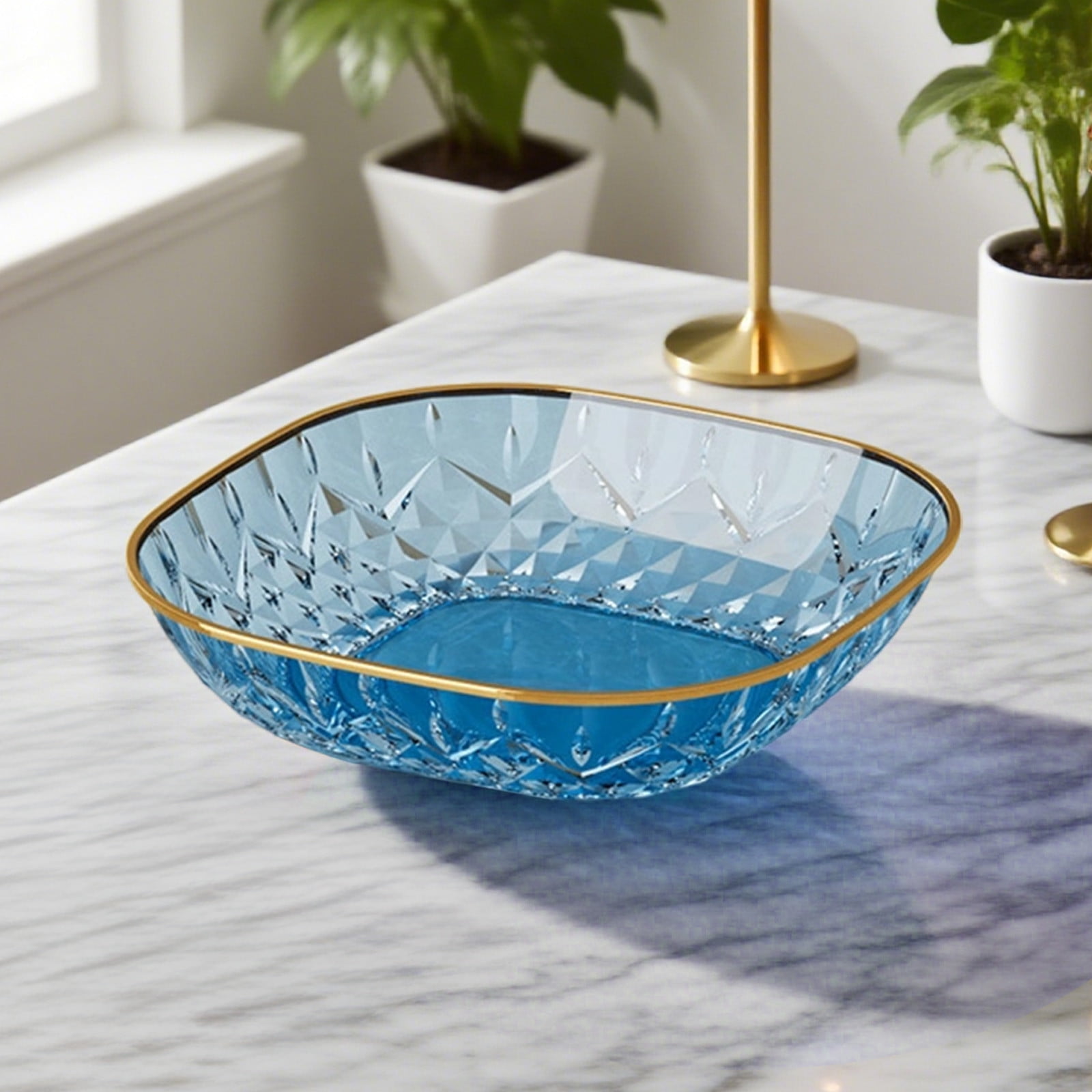 Cagogo Elegant Transparent Fruit Plates, Luxury Home Dining And Snack ...