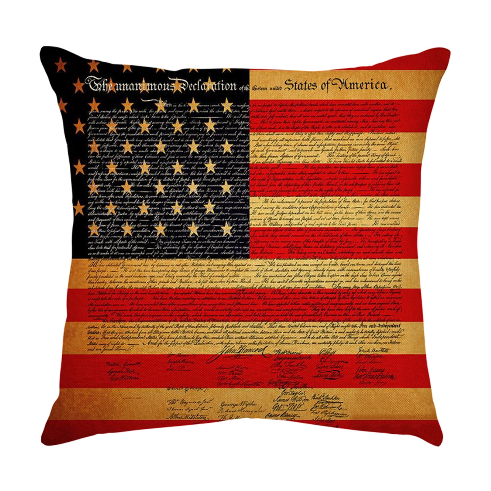 Cagogo Independence Day Pillowcase, Patriotic Pillow Cover Linen ...