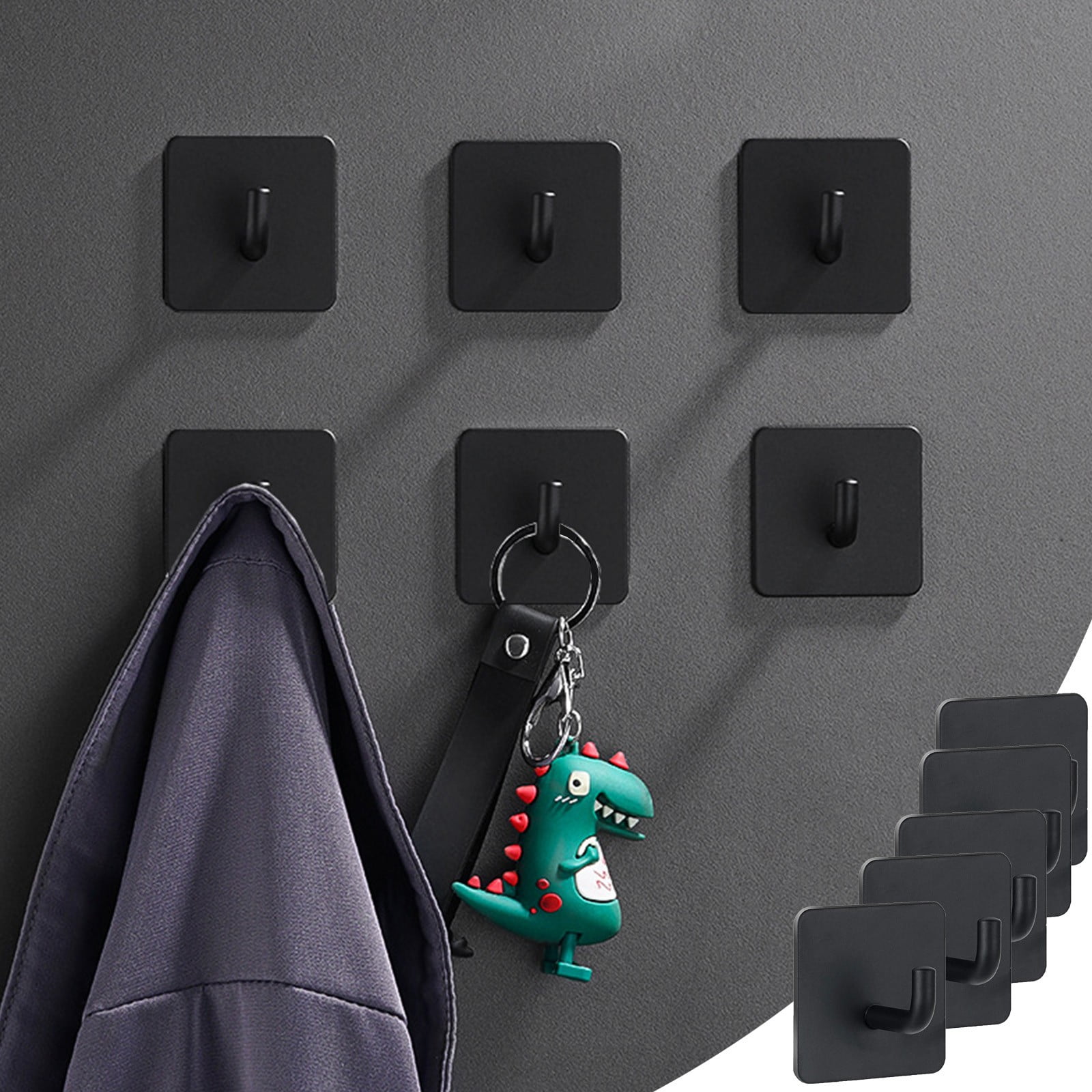 Cagogo Stainless Steel Self Adhesive Hooks, Bathroom Kitchen Towel Robe ...