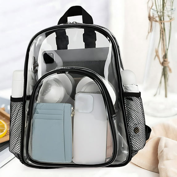 Cagogo Transparent Backpack Waterproof PVC, Clear Study Bag For Study ...