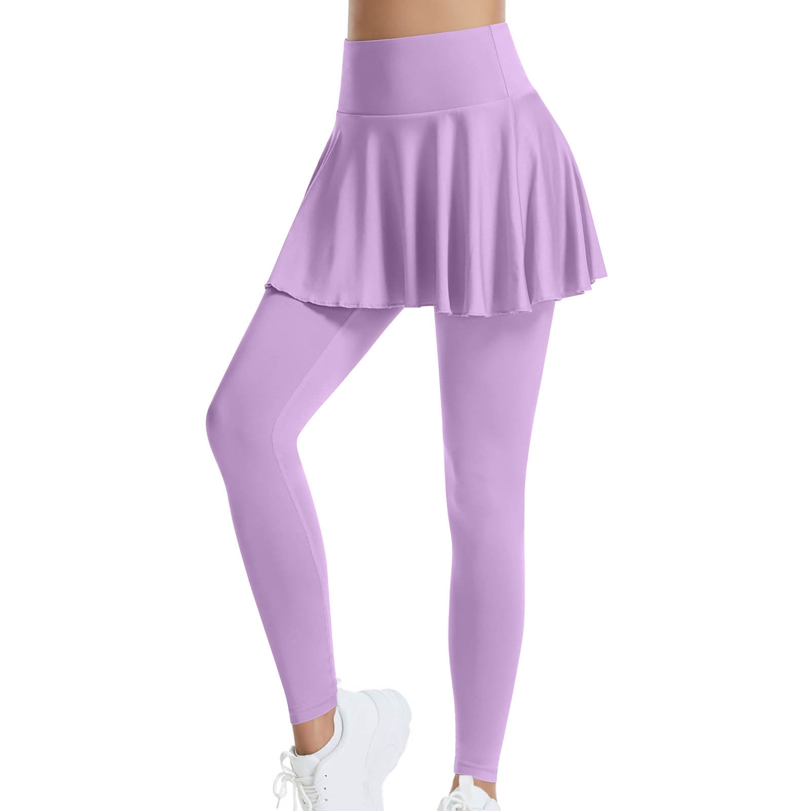 Cagogo Women High Waisted Flowy Sport Leggings Quick Dry Casual Slim ...