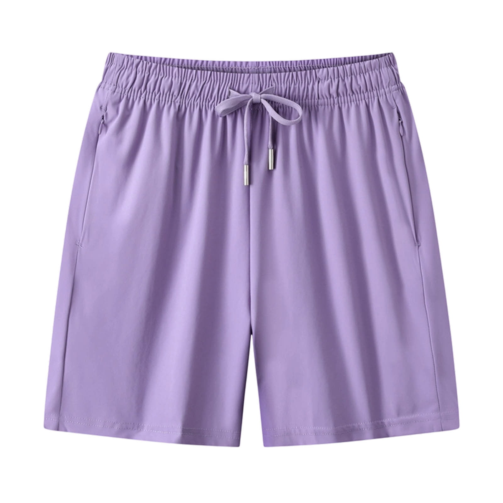 Cagogo Women Plus Size Elastic Waist Drawstring Shorts Casual Loose Fit ...